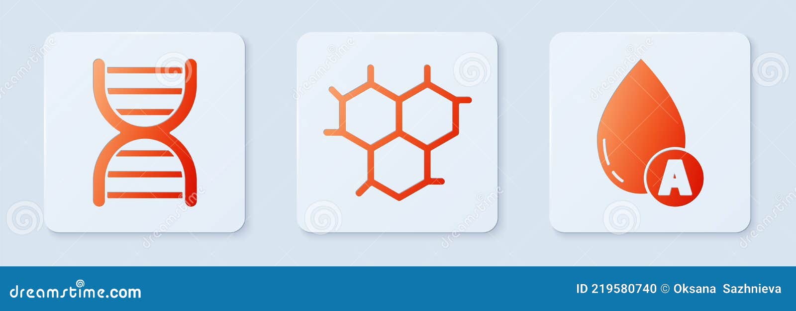 Set Chemical Formula, DNA Symbol and Water Drop. White Square Button ...
