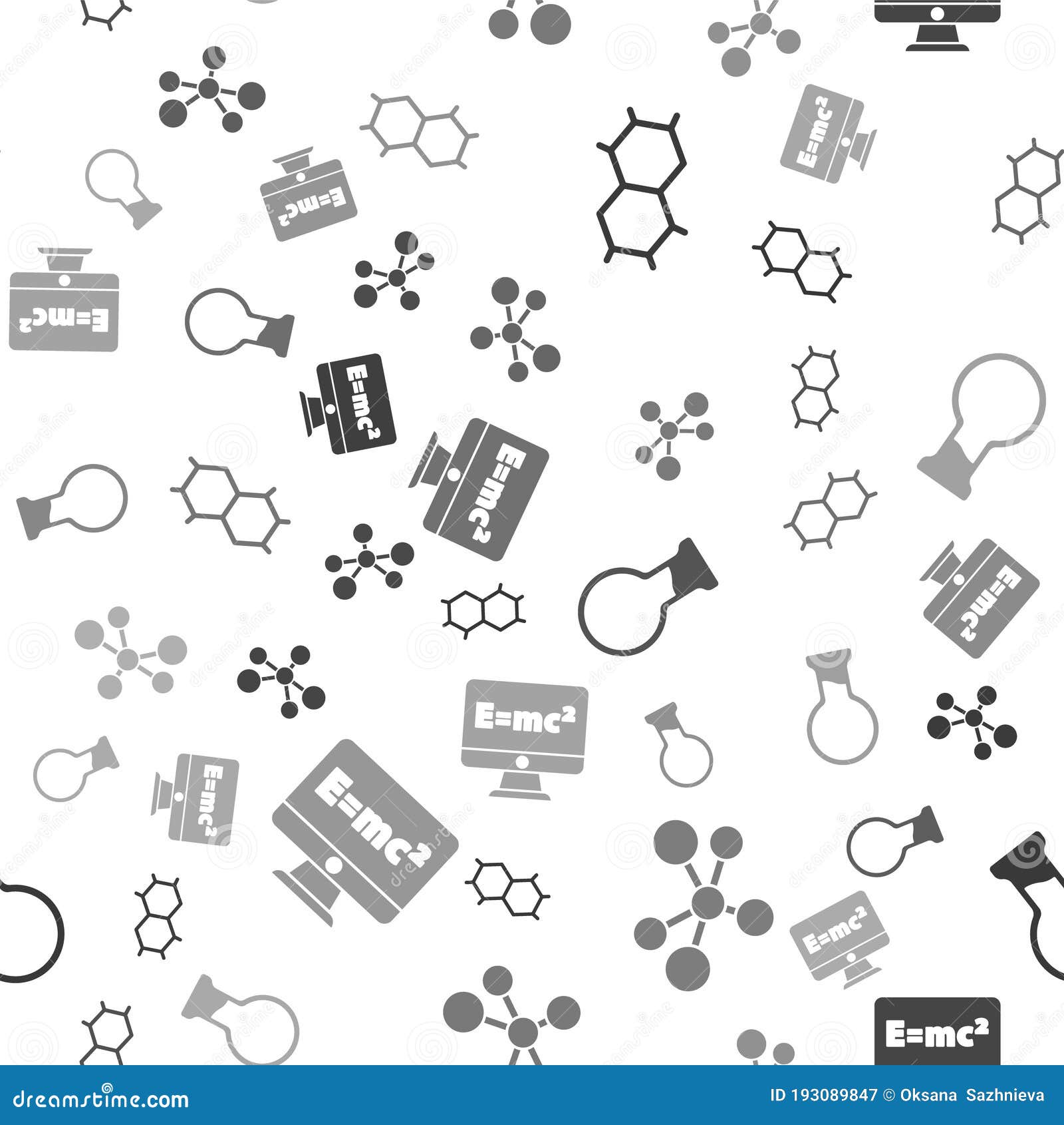 Set Chemical Formula, Molecule, Test Tube and Flask and Equation ...