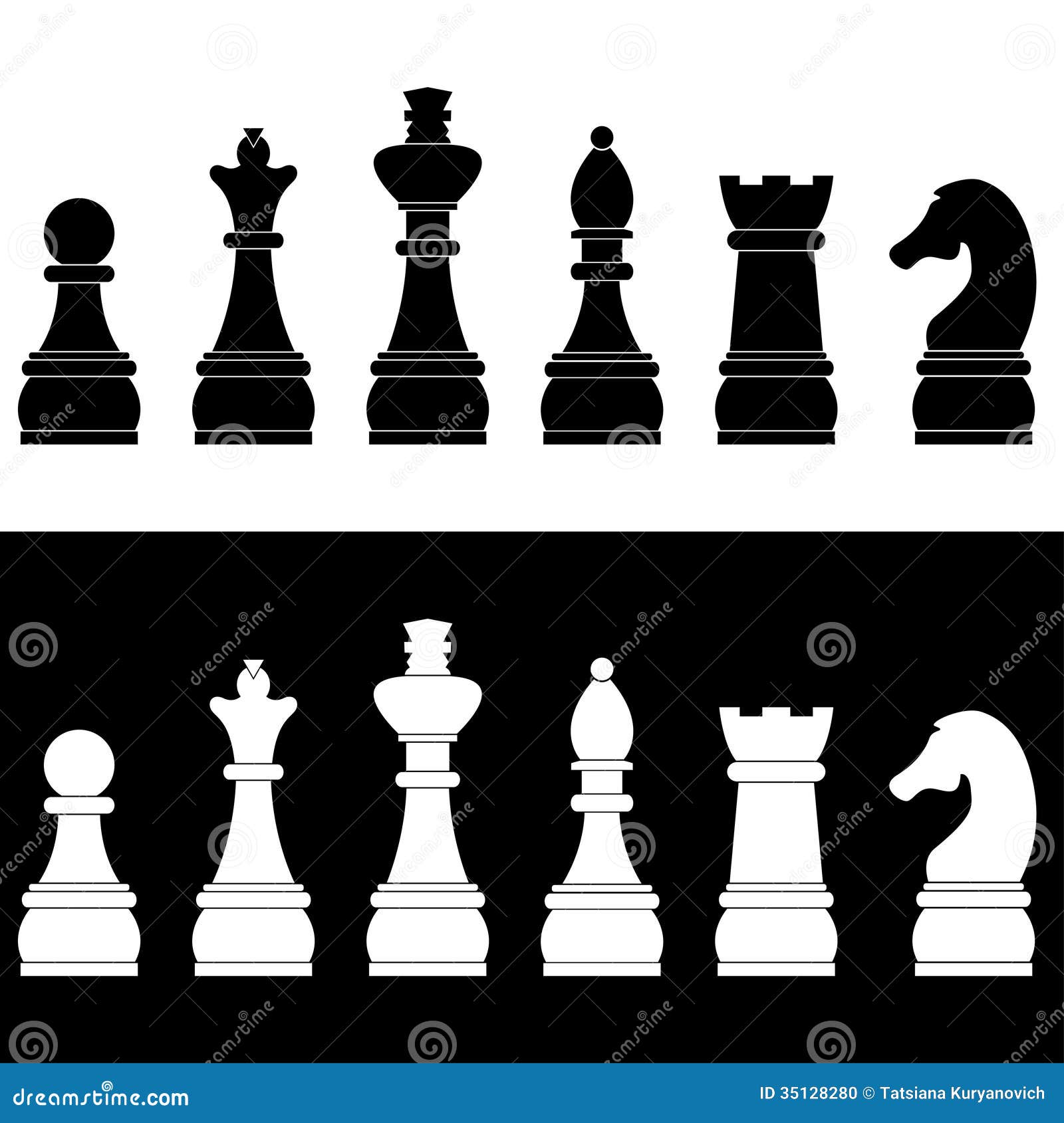 Set of chess icons stock vector. Illustration of chessmen - 35128280