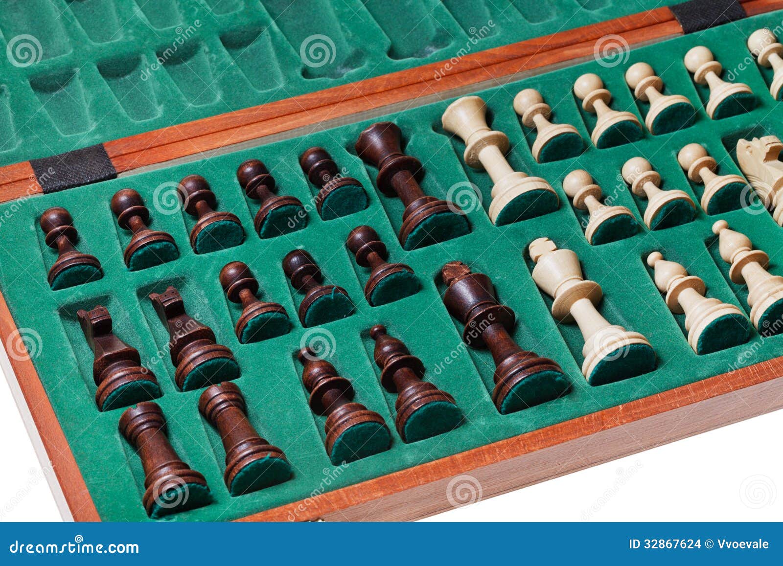 Set of Chess Pieces Packed in Box Stock Photo - Image of king, play ...