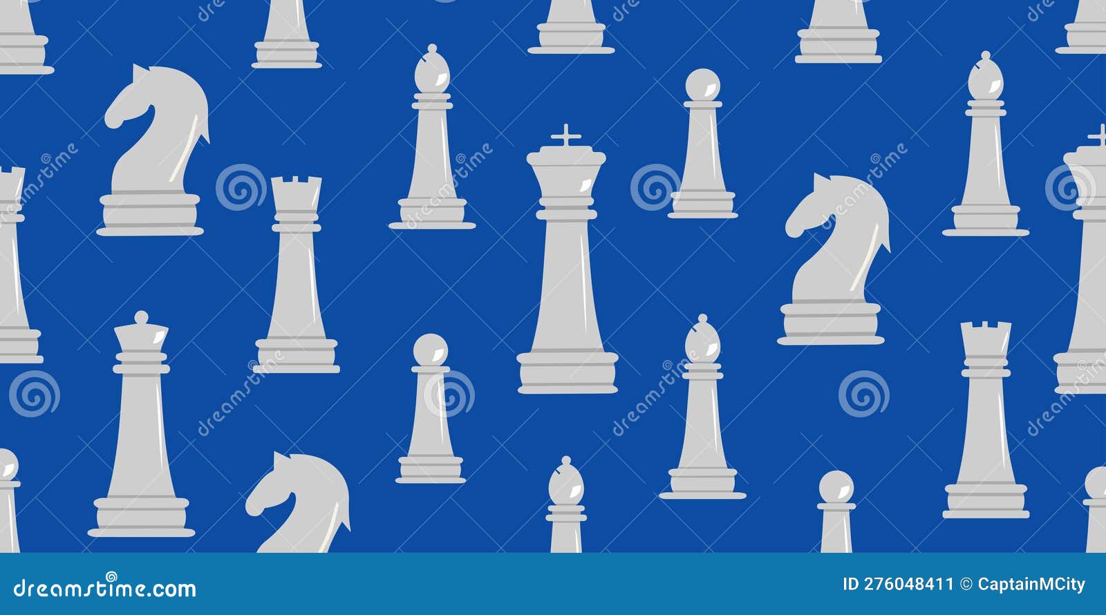 Set of Chess Pieces Pattern in Trendy Style Stock Vector - Illustration ...