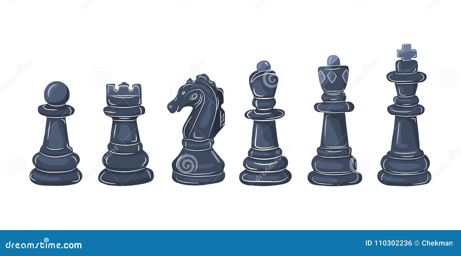Set of Chess Pieces. Vector Illustration Stock Illustration ...