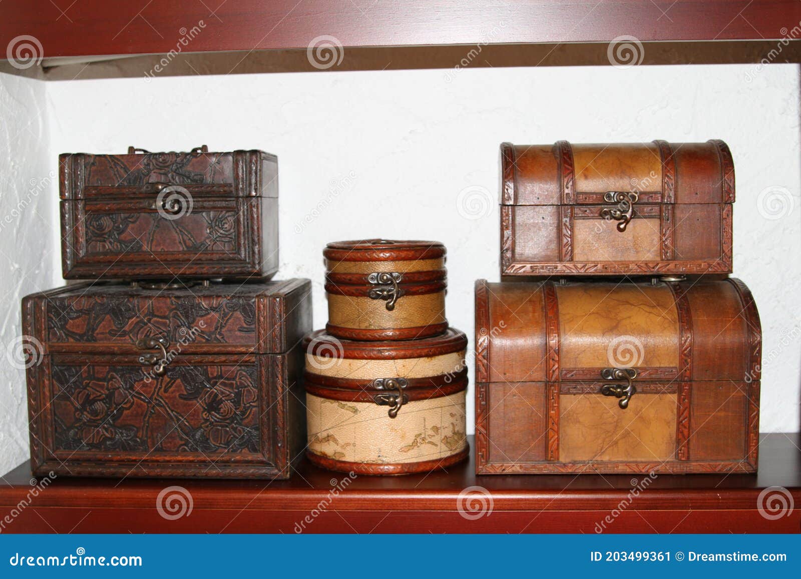 Set chests stock image. Image of household, retro, furniture - 203499361