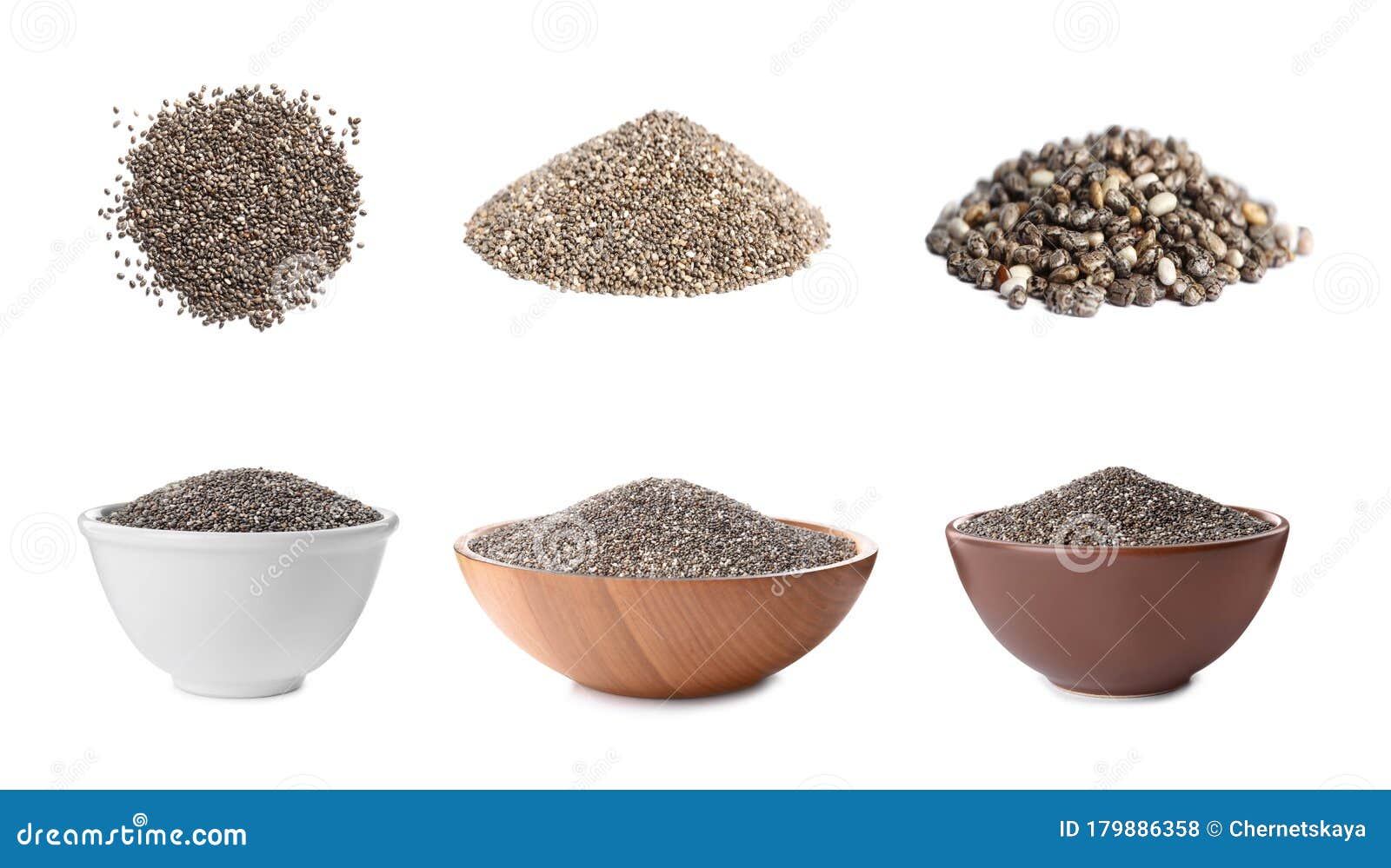 Set of Chia Seeds on Background. Banner Design Stock Photo - Image of ...