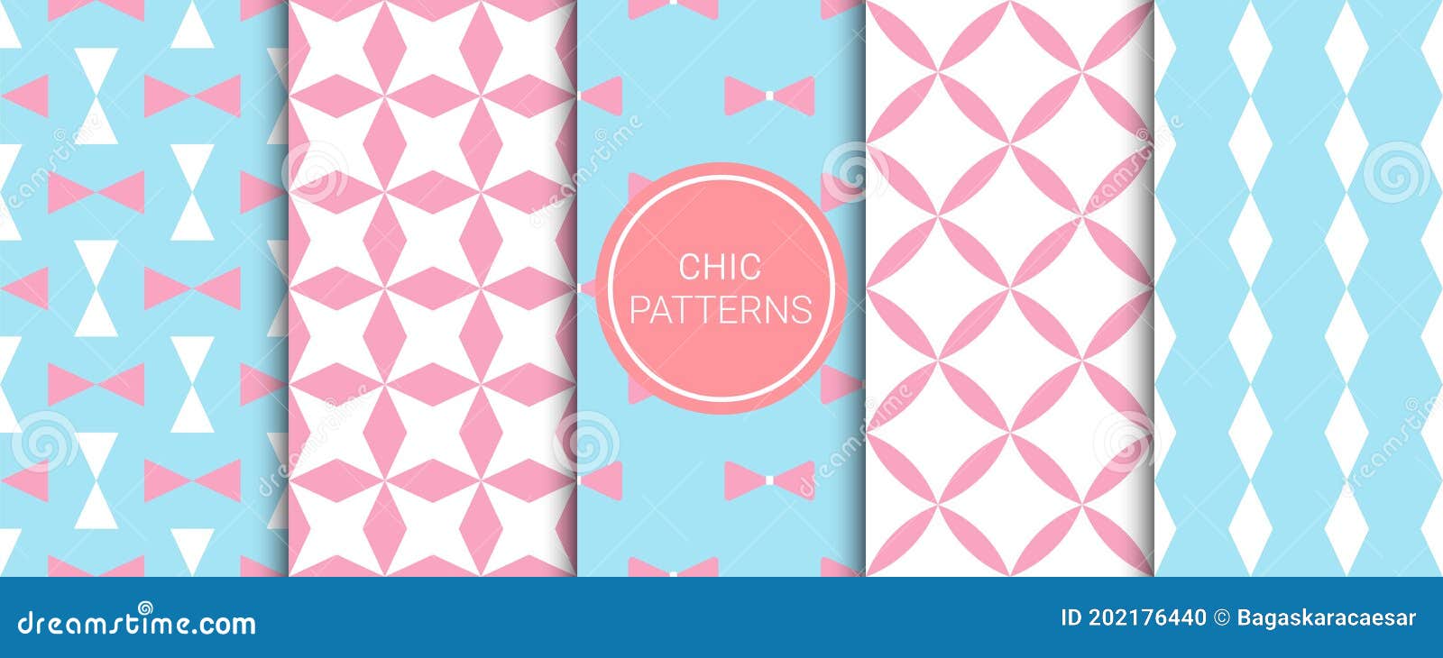 Set of Chic Style Seamless Patterns in EPS 10 Stock Vector ...