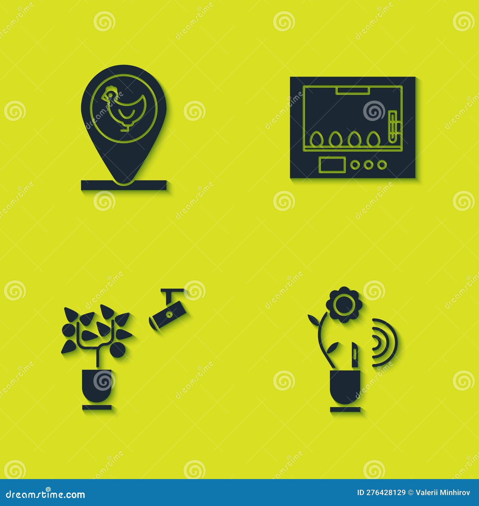 Set Chicken Farm and Location, Smart Farming Technology, and Incubator ...