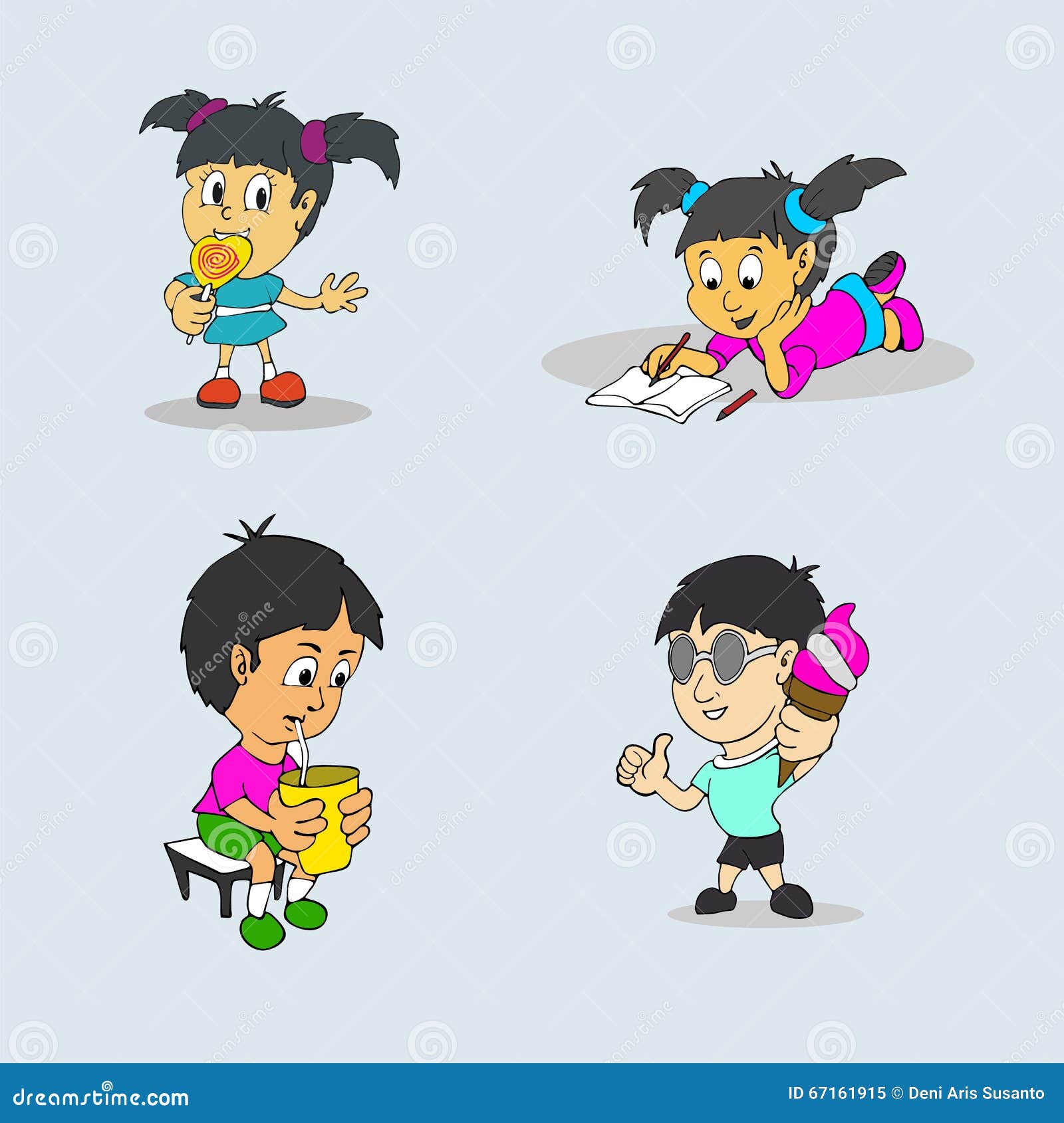 Set Of Child Activities Routines Vector Pack | CartoonDealer.com #67161915