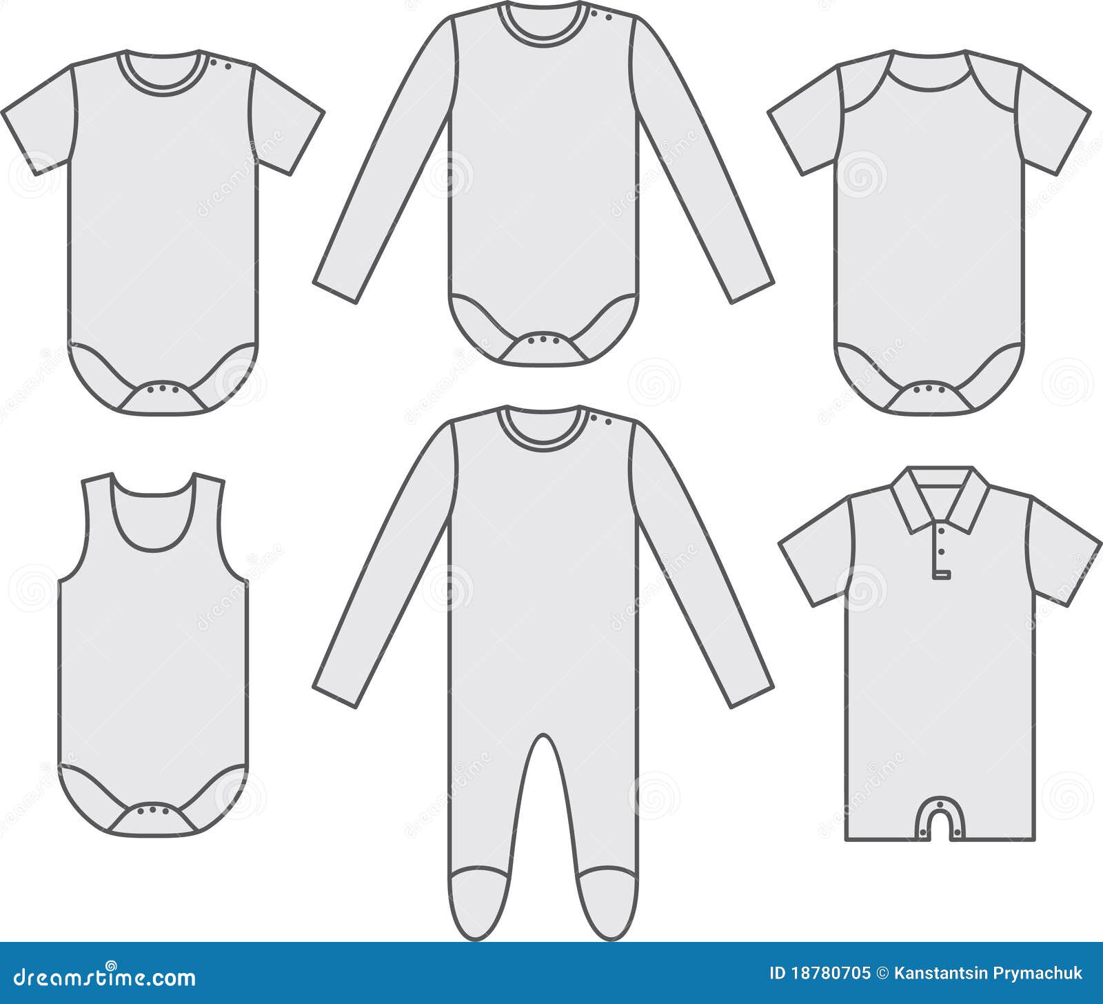 Set of child wear stock vector. Illustration of graphic - 18780705