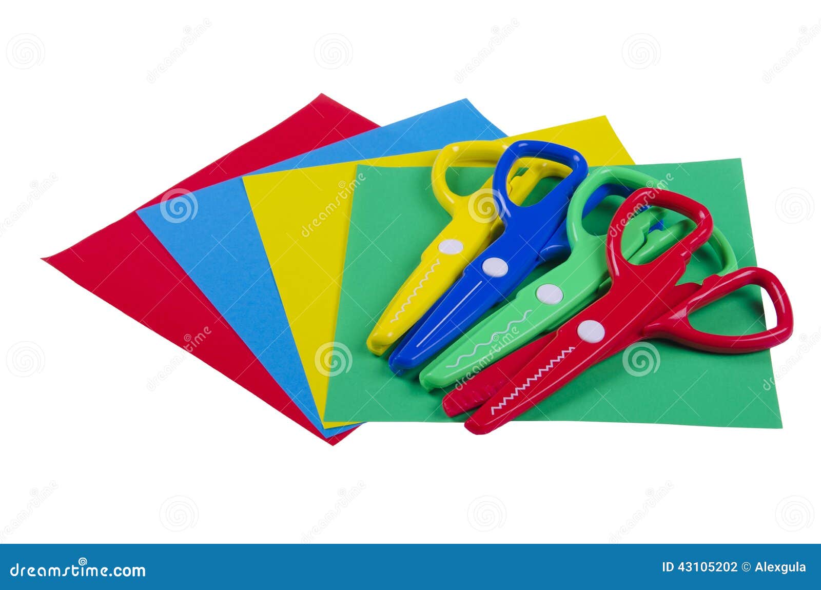 Set for Children S Creativity with Colored Paper and Plastic Scissors ...