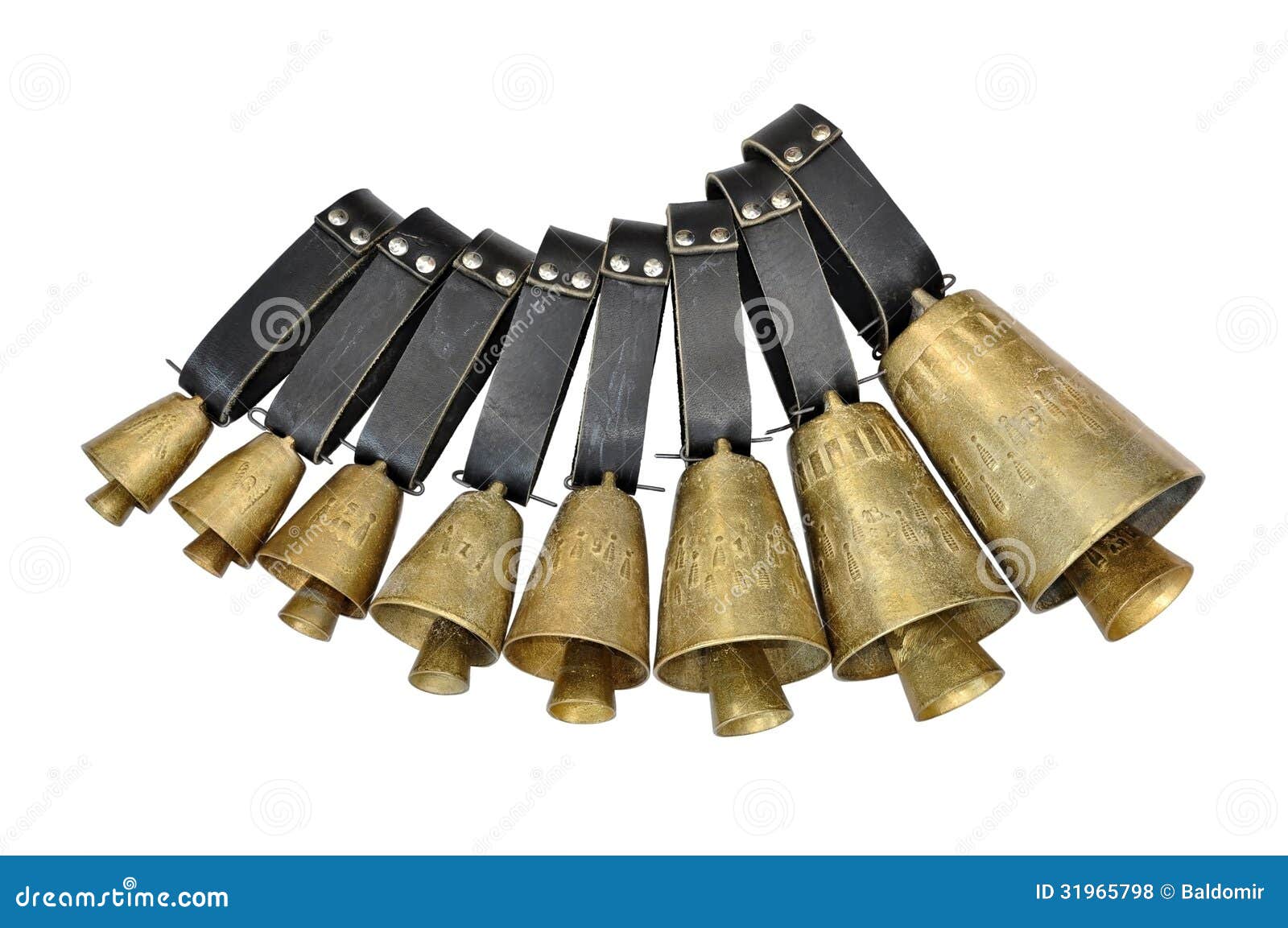 Set of chimes stock photo. Image of chimes, cows, bronze - 31965798