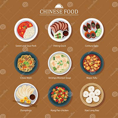 Set of chinese food stock vector. Illustration of chinese - 58921217