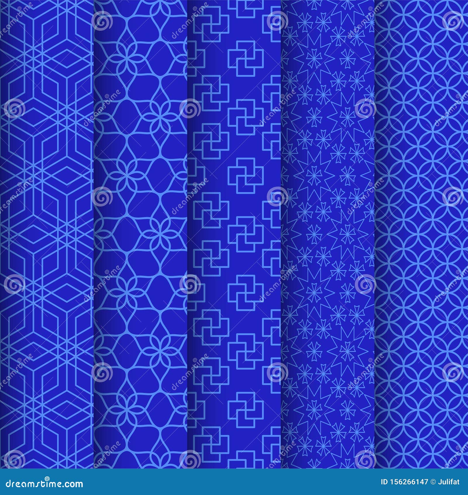 Set of Chinese Pattern. Modern Background Design. Vector Template Set ...