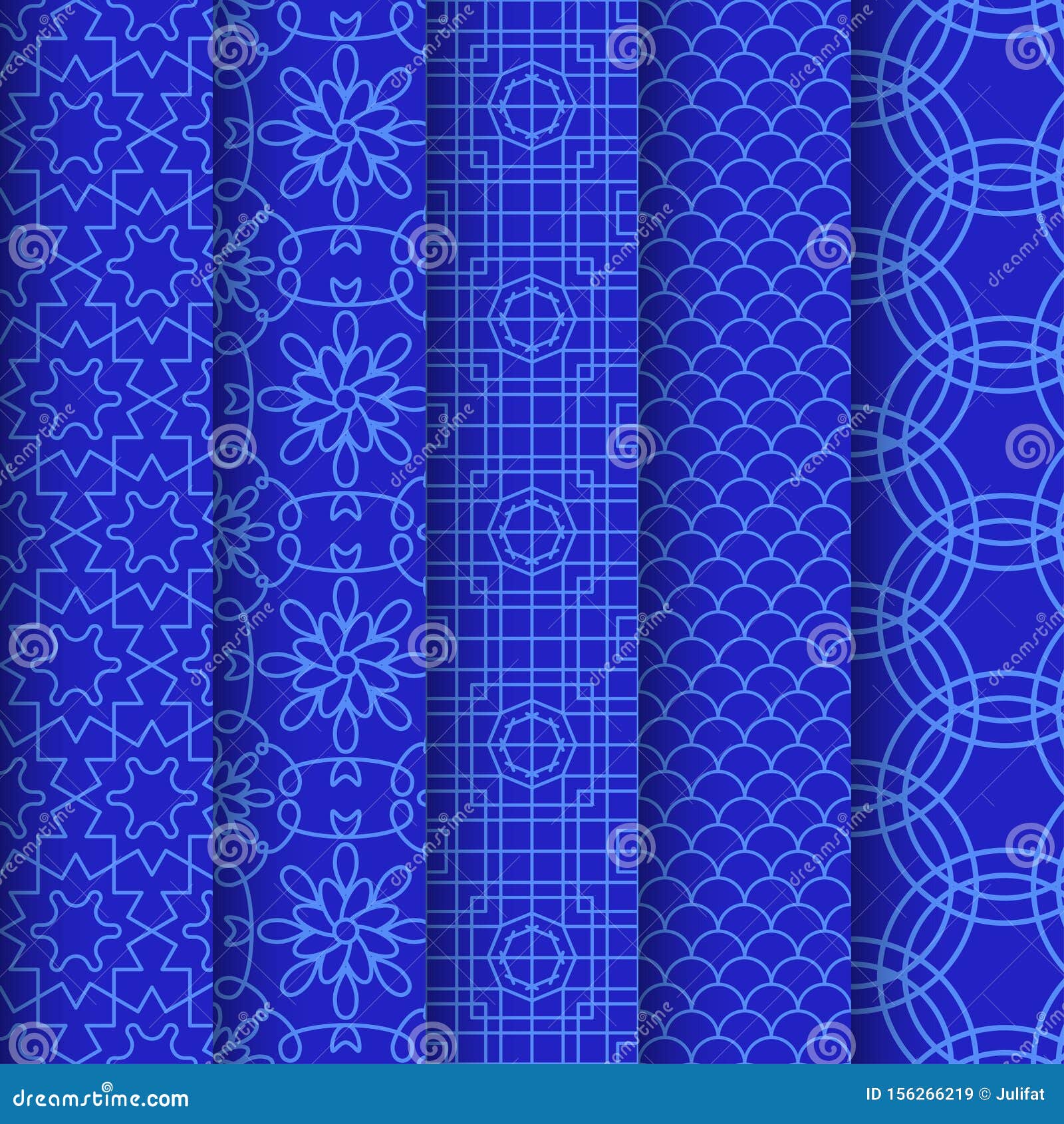 Set of Chinese Pattern. Modern Background Design. Vector Template Set ...