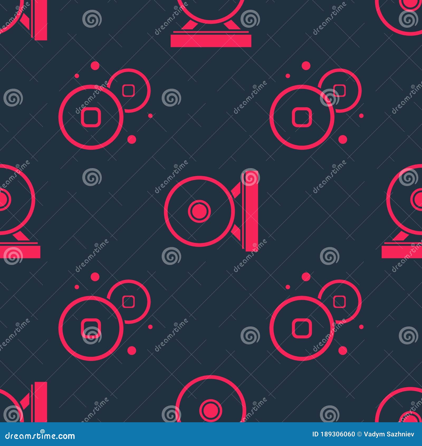 Set Chinese Yuan Currency and Gong on Seamless Pattern. Vector Stock ...