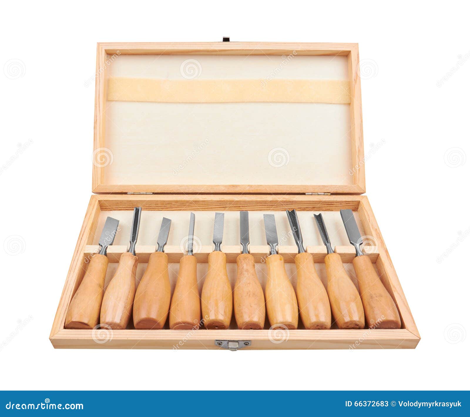 Set of Chisels in box stock image. Image of renovation - 66372683