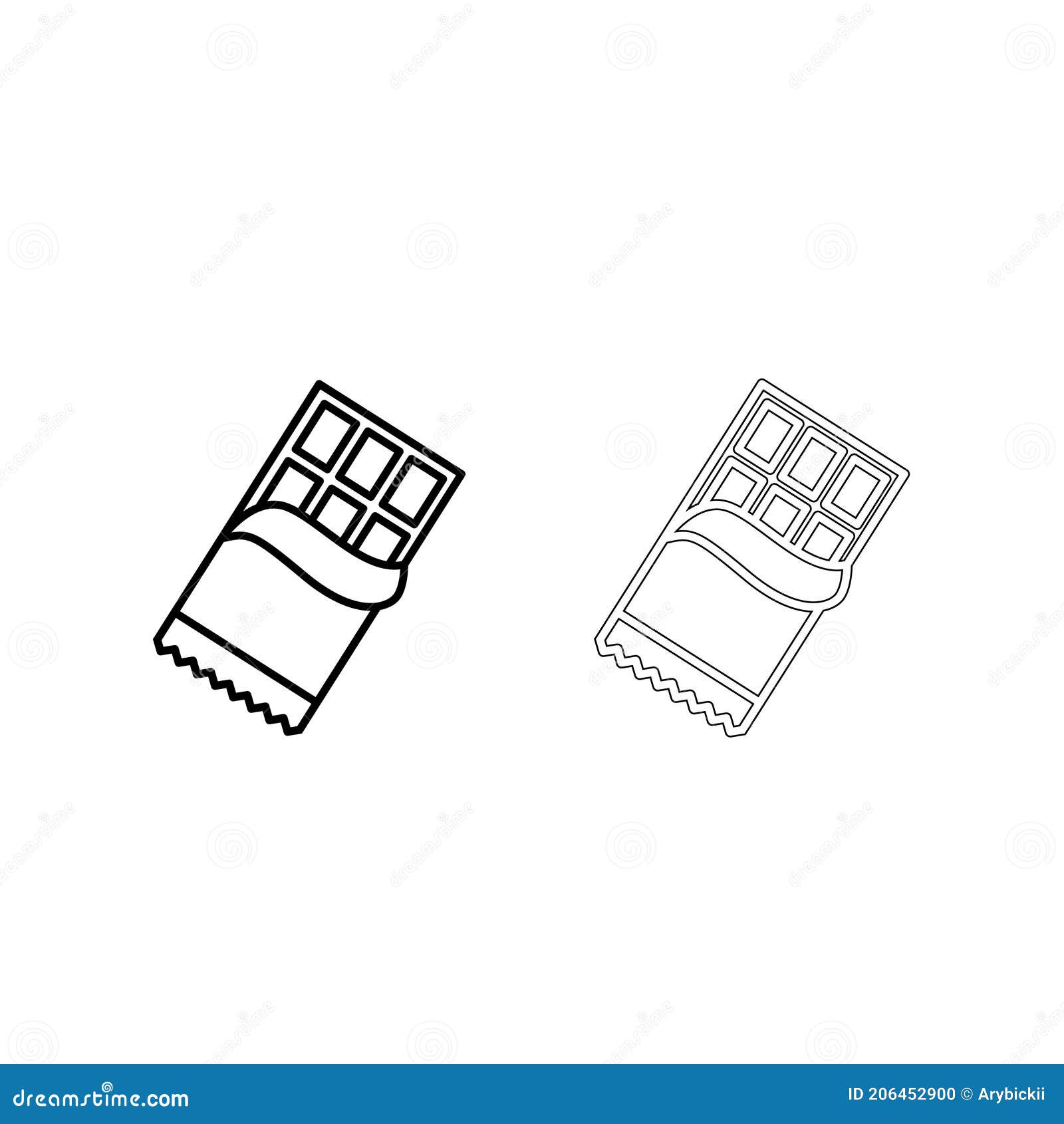 Set of Chocolate line icon stock vector. Illustration of collection ...