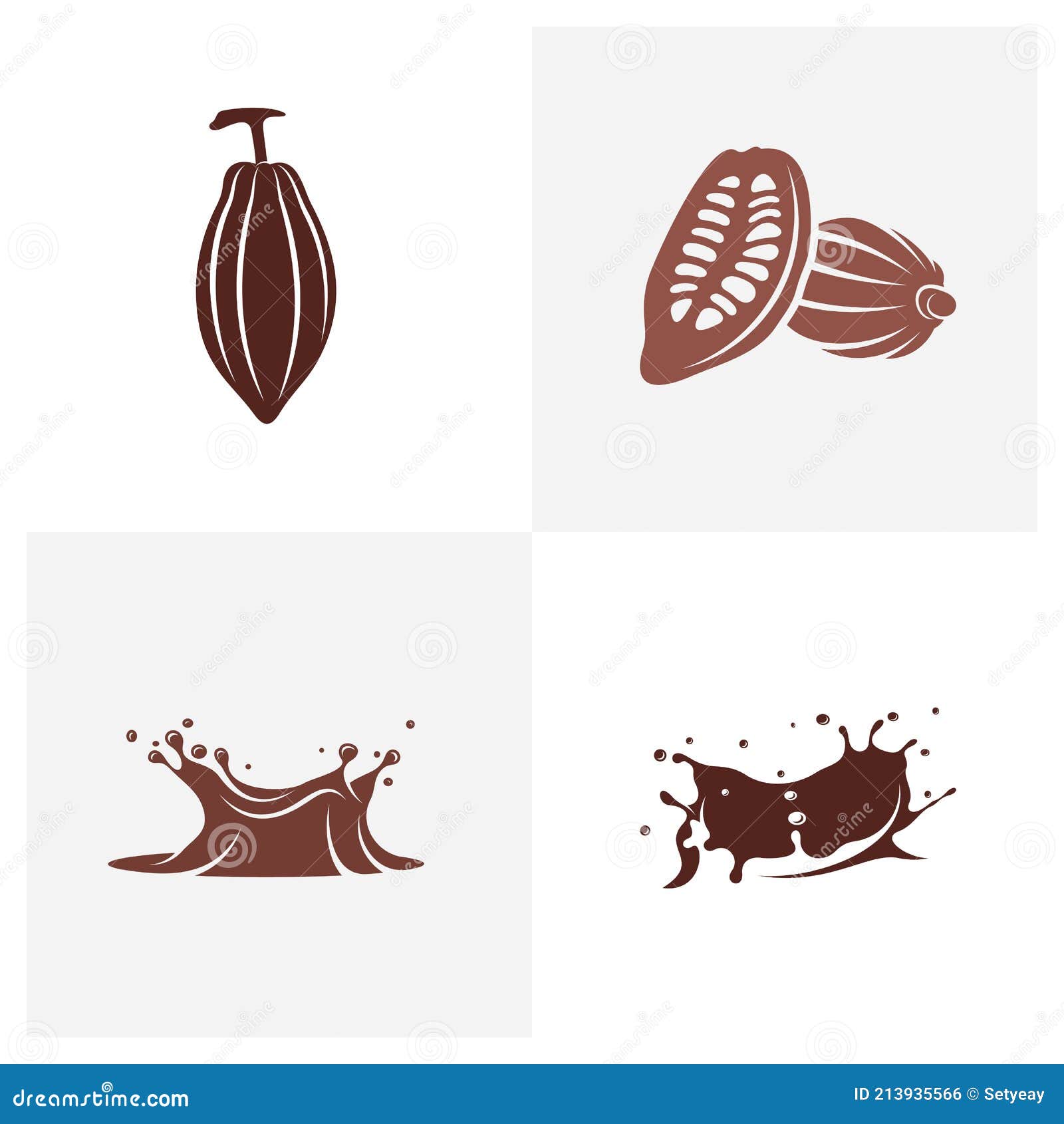 Set of Chocolate Logo Design Vector Illustration, Creative Chocolate ...
