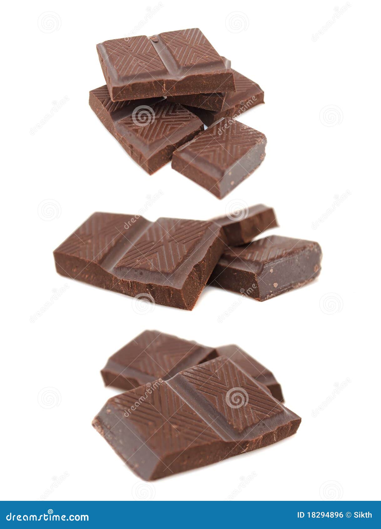 Set of Chocolate Pieces stock photo. Image of irresistible - 18294896