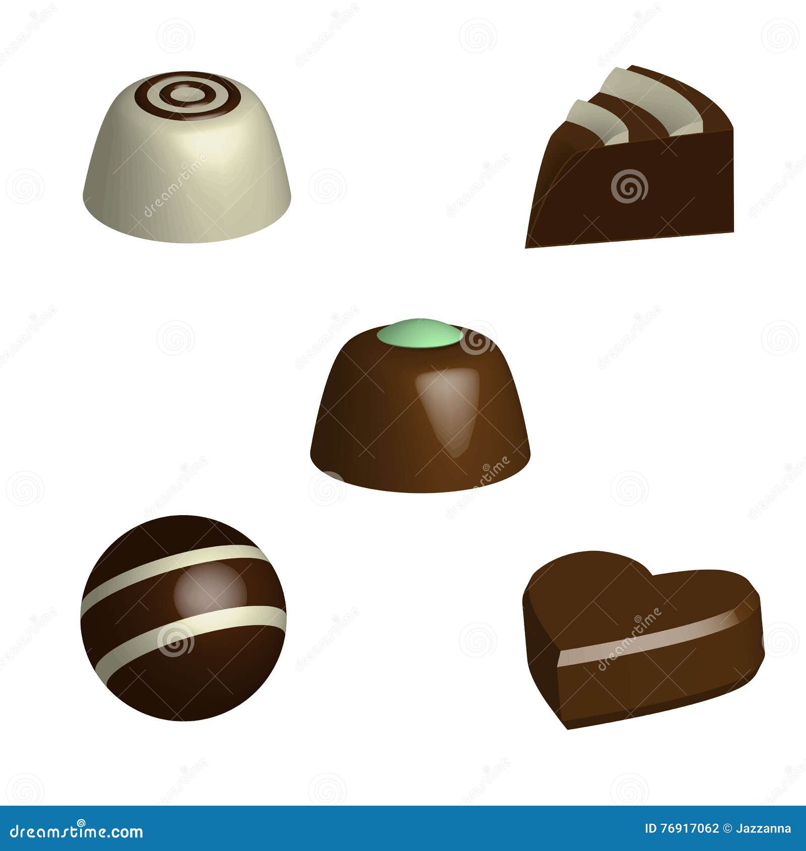 Chocolate Pralines Candies Icon Collection - Vector Outline ...