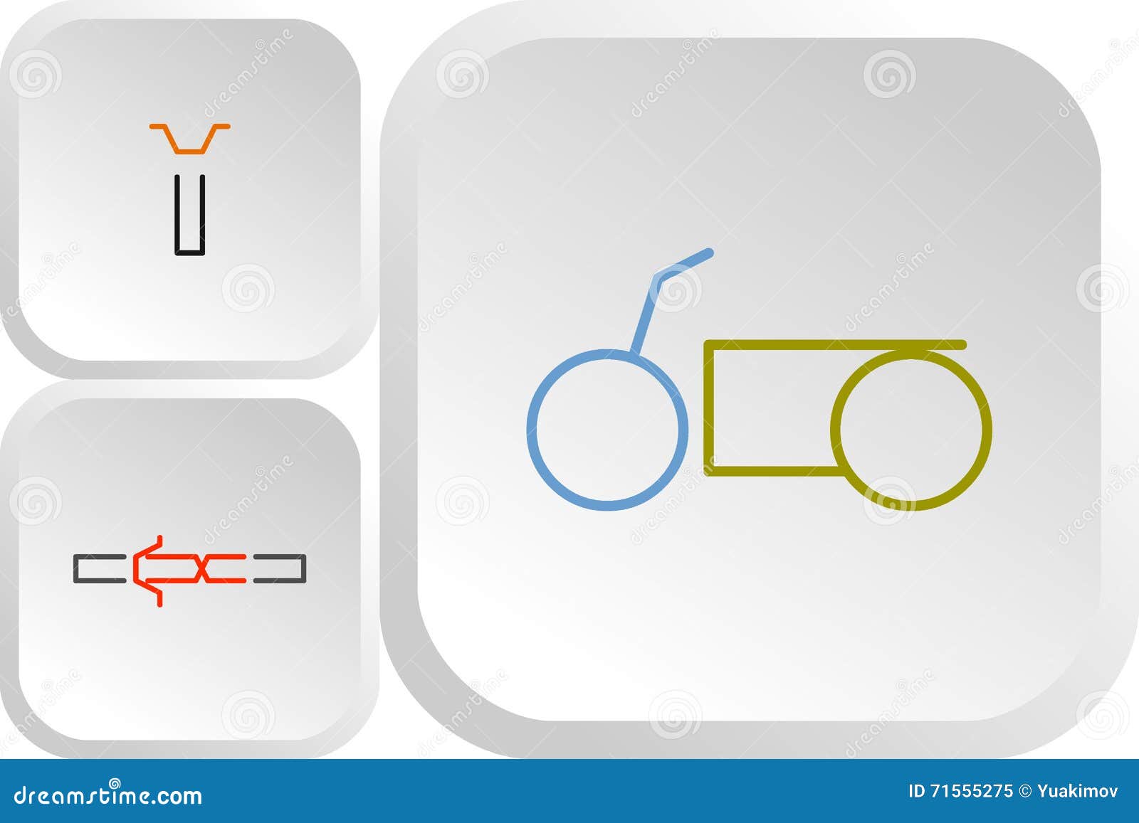 Set of Chopper Motorcycles Color Logos Stock Vector - Illustration of ...