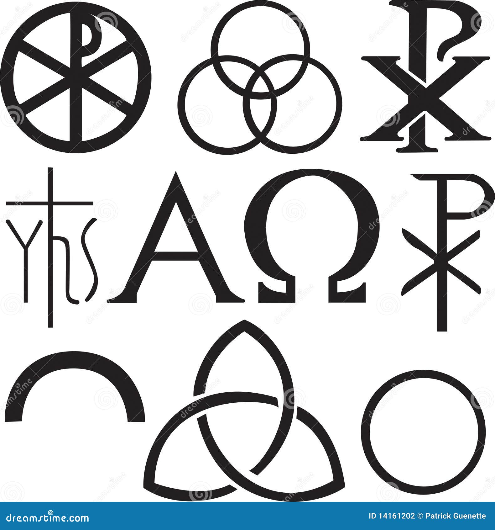 Set christliche Symbole vektor abbildung. Illustration von fromm - 14161202