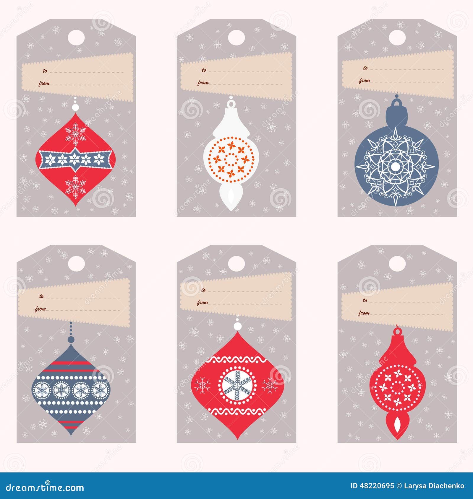 Set of Christmas gift tags stock vector. Illustration of decor - 48220695