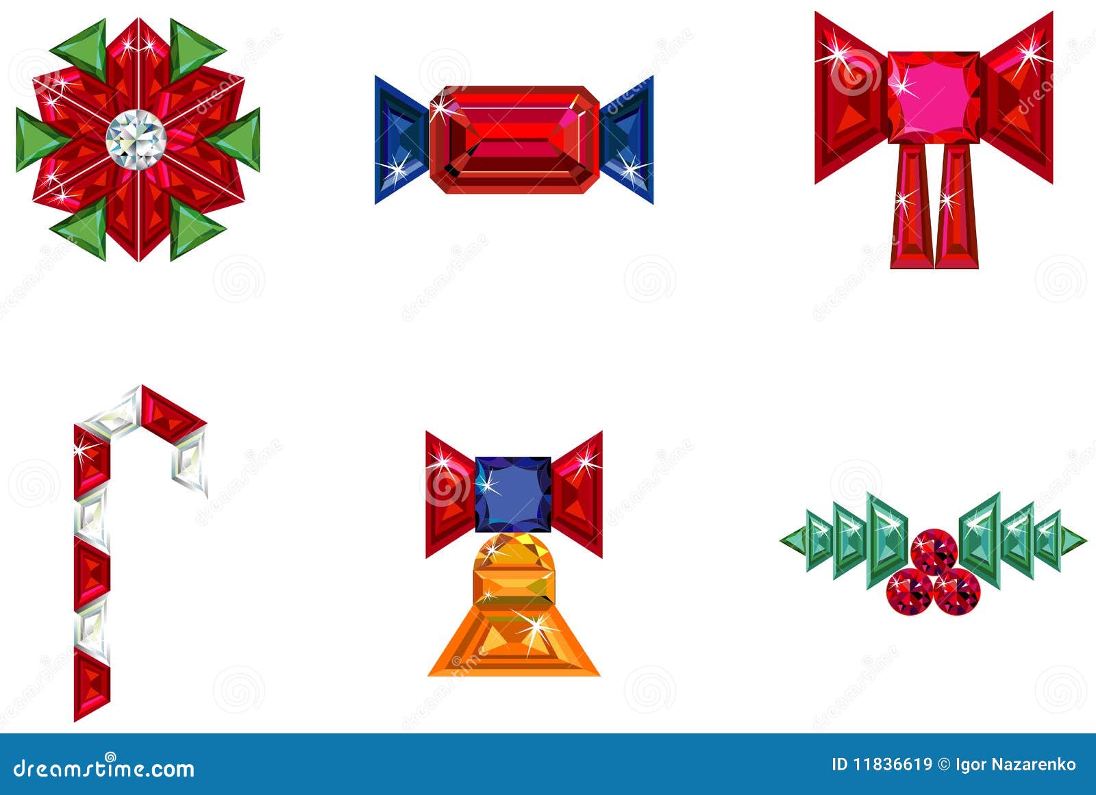 Set of Christmas or Holiday Elements Made from Pre Stock Vector ...