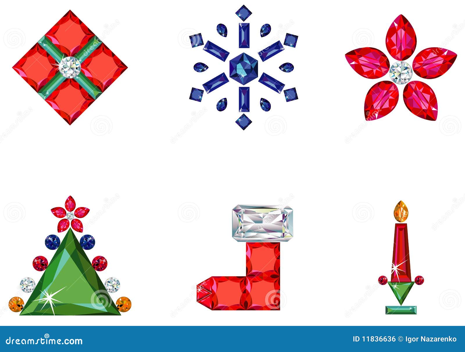 Set of Christmas or Holiday Elements Made from Pre Stock Vector ...