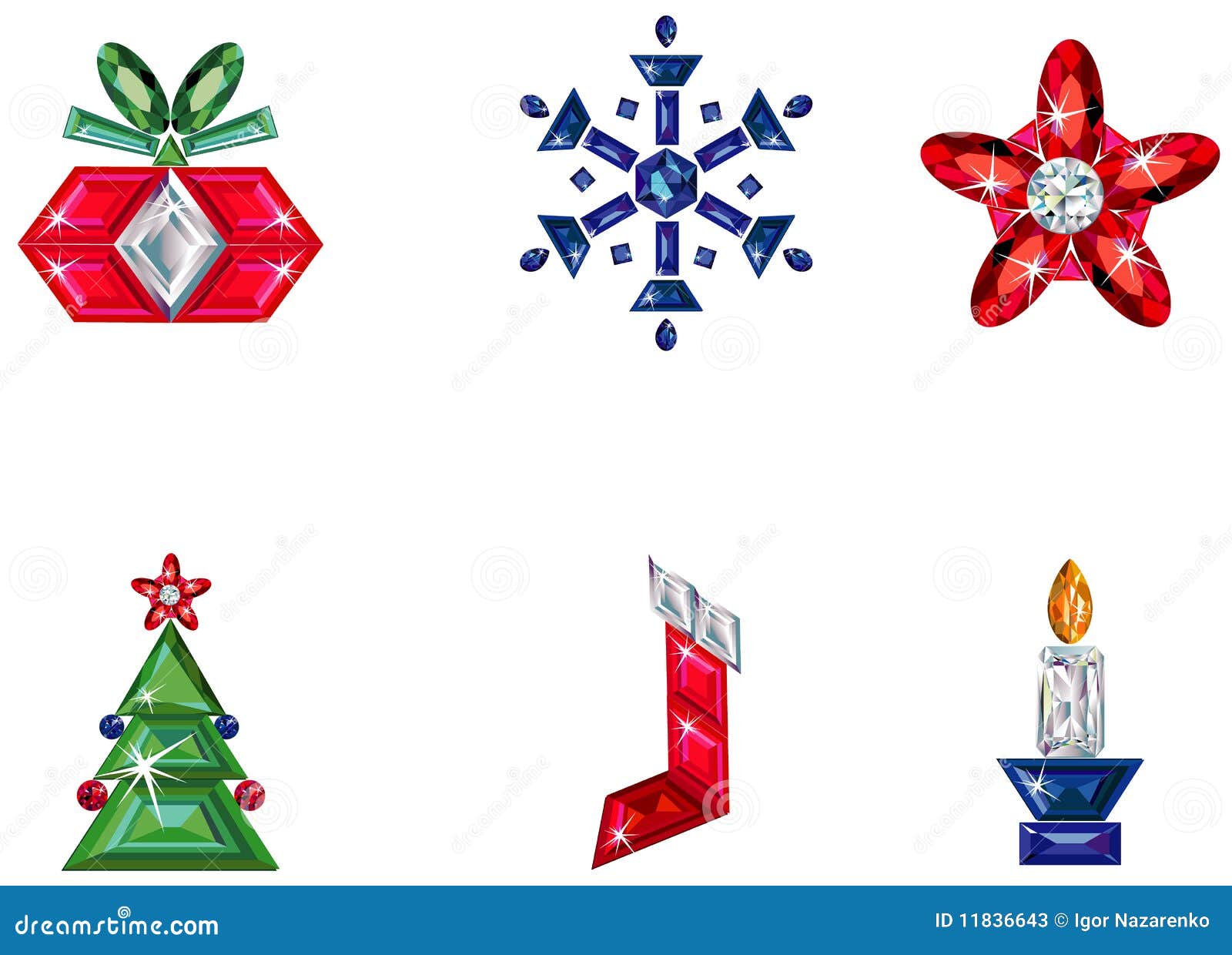 Set of Christmas or Holiday Elements Made from Pre Stock Vector ...