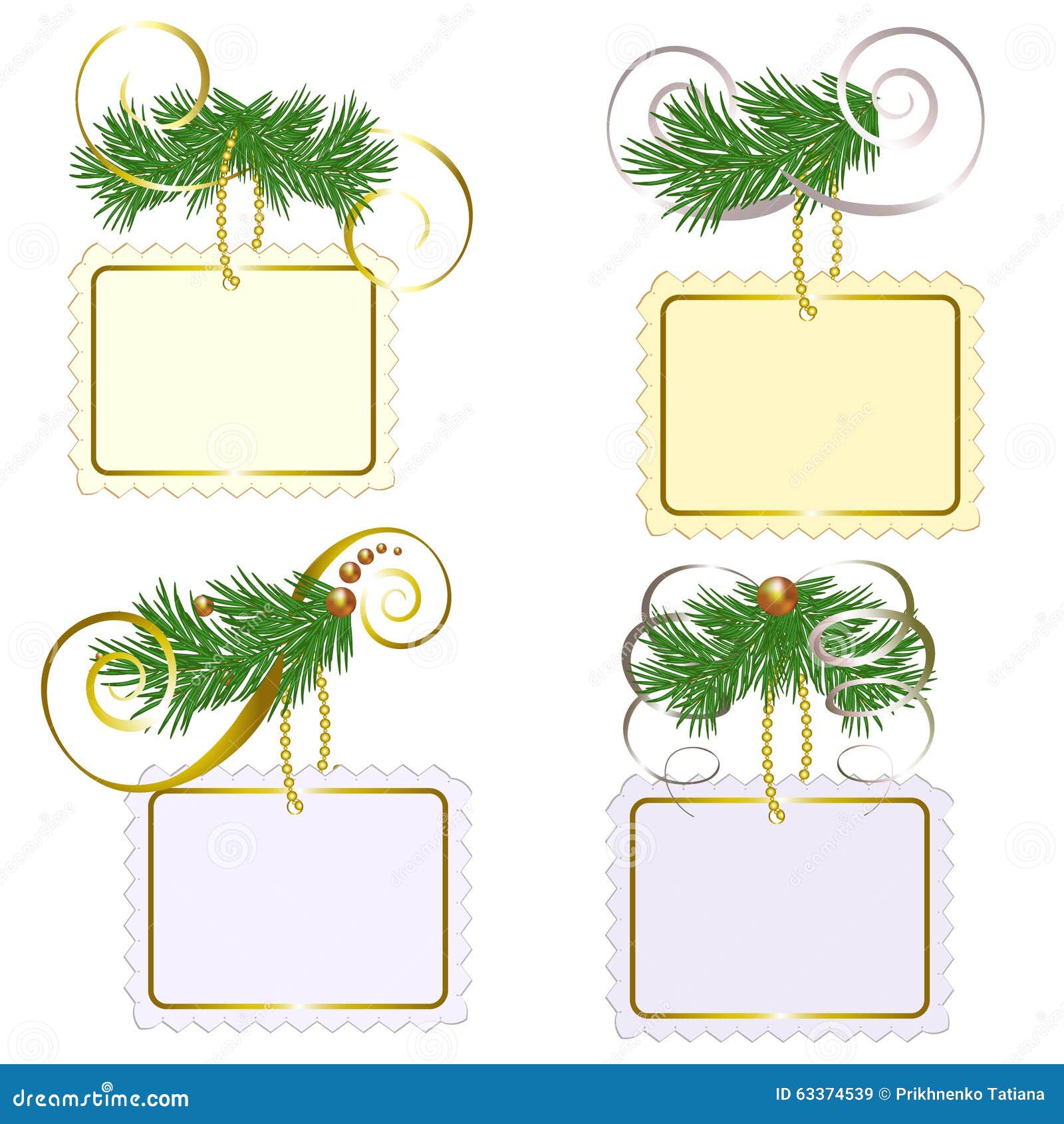 Set of Christmas labls stock vector. Illustration of design - 63374539