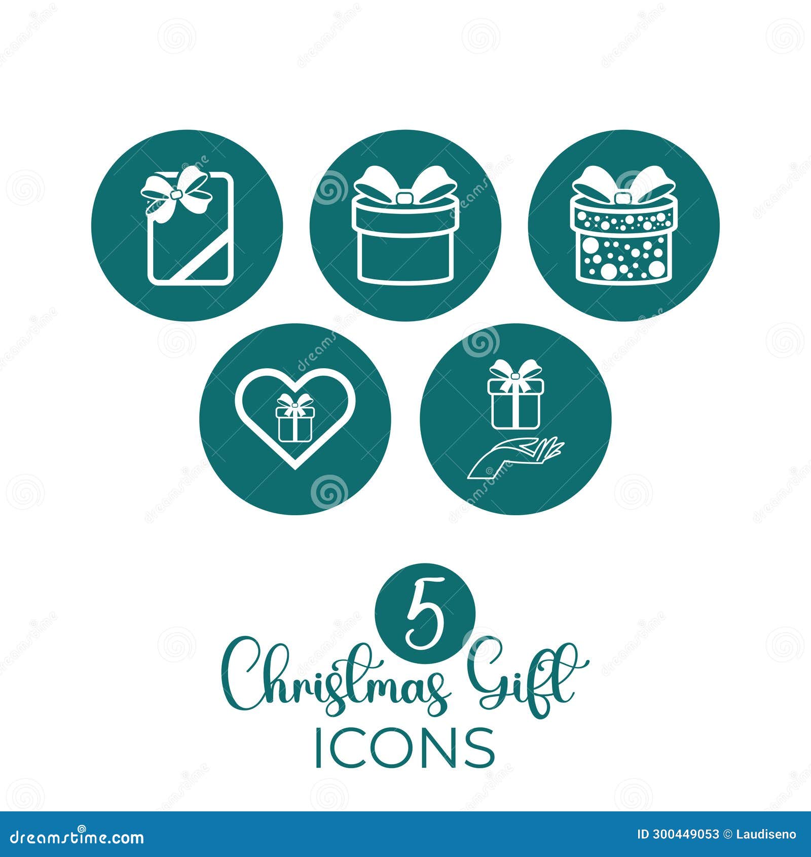 Set of Christmas Present Stickers Icons Vector Stock Vector ...