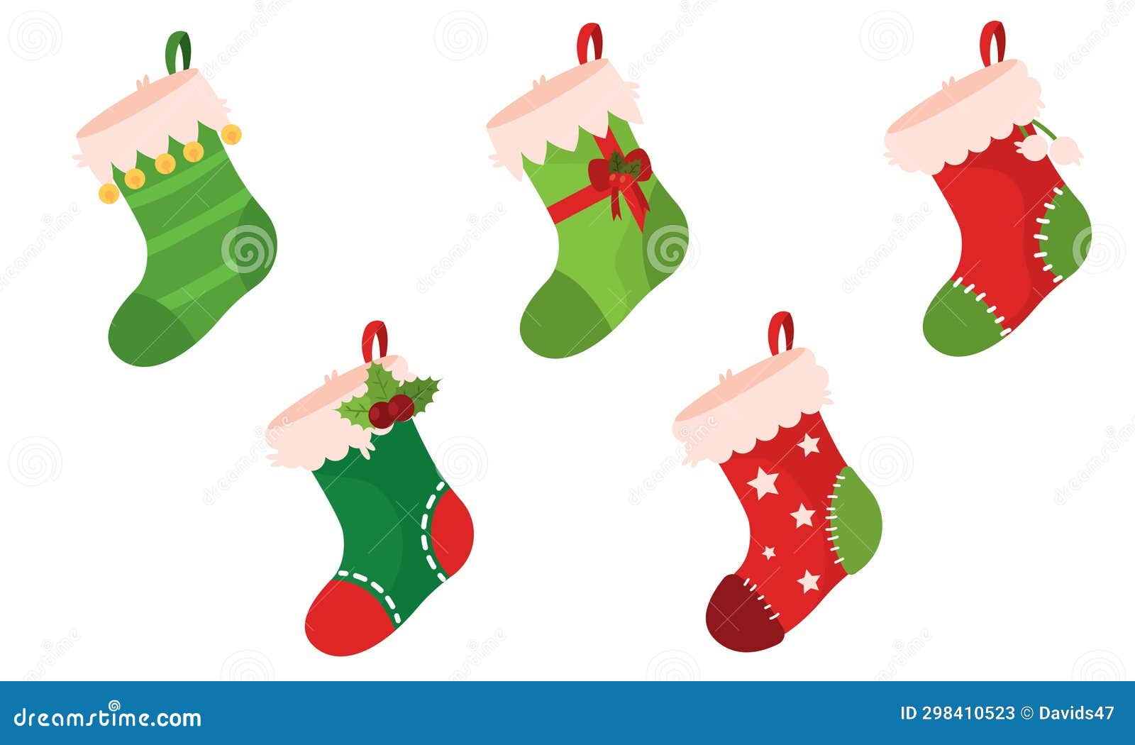 Set of Christmas Socks Icons Vector Stock Vector - Illustration of ...