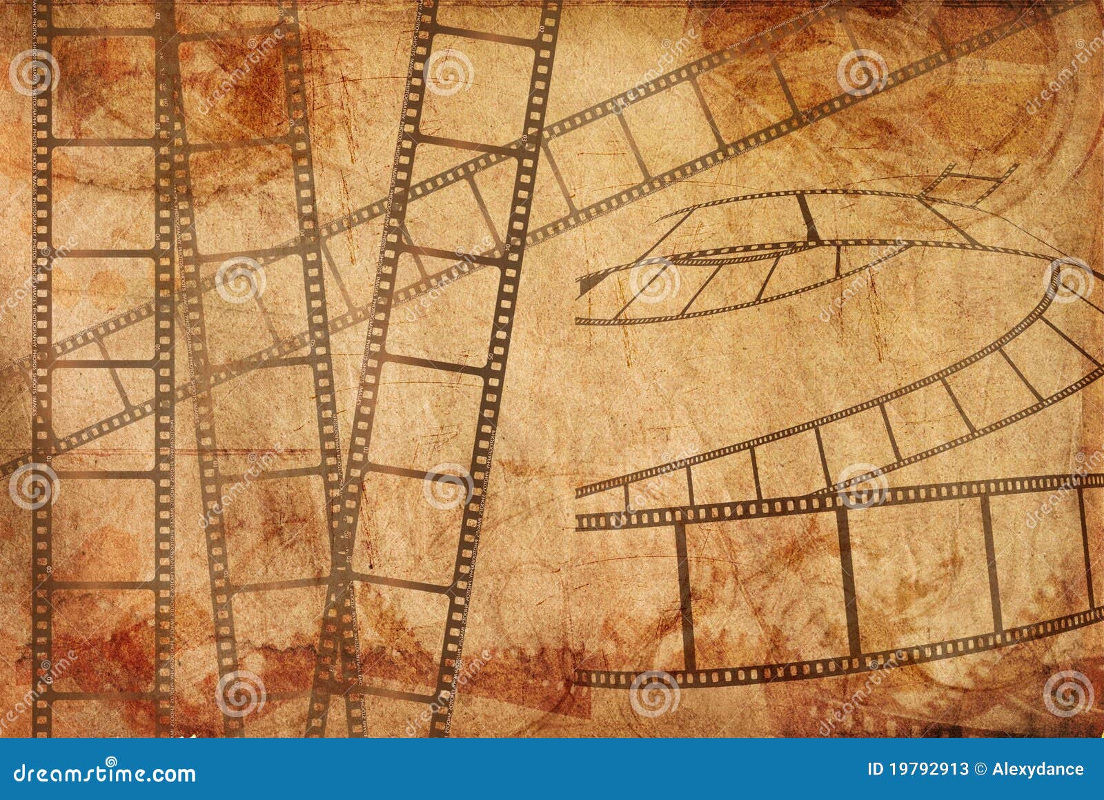 Set of cine-films stock image. Image of rolled, filmography - 19792913