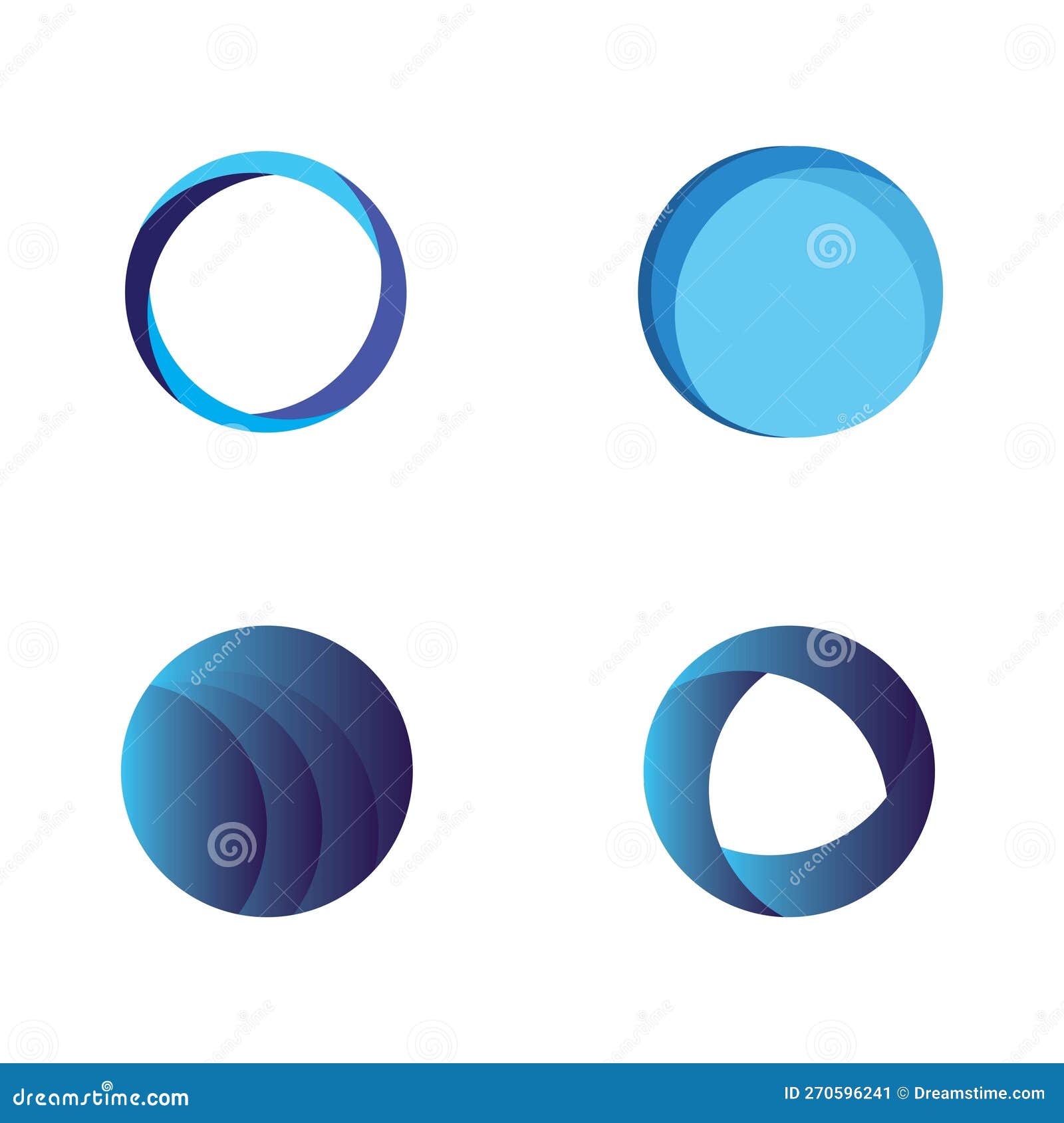 Set of Circle Abstract Icon Logo Free Vector Stock Vector ...