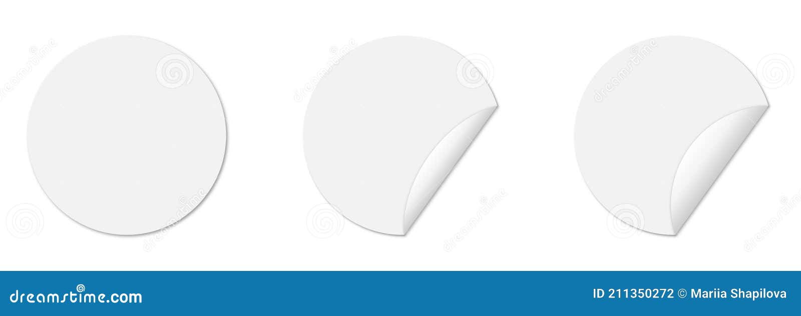 Circle Adhesive Symbols Set Vector Illustration | CartoonDealer.com ...