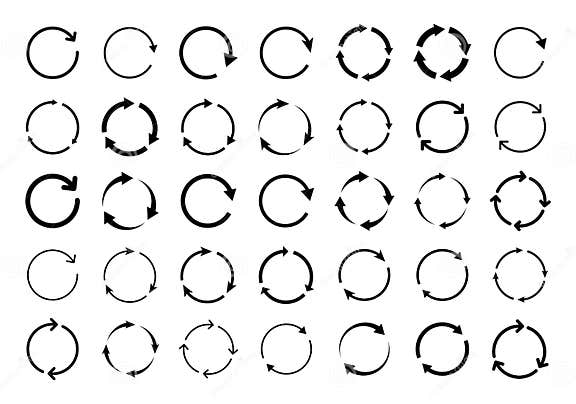 Set of Circle Arrows. Vector Elements Stock Vector - Illustration of ... Set of Circle Arrows. Vector Elements Stock Vector - Illustration of ...