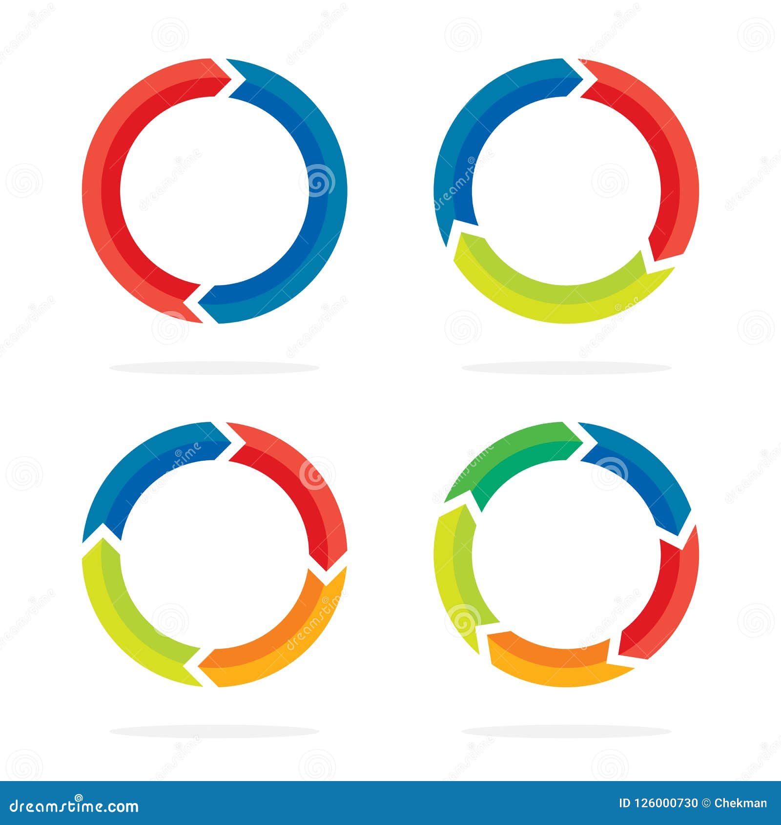 Set of Circle Arrows. Vector Illustration. Stock Illustration ... Set of Circle Arrows. Vector Illustration. Stock Illustration ...