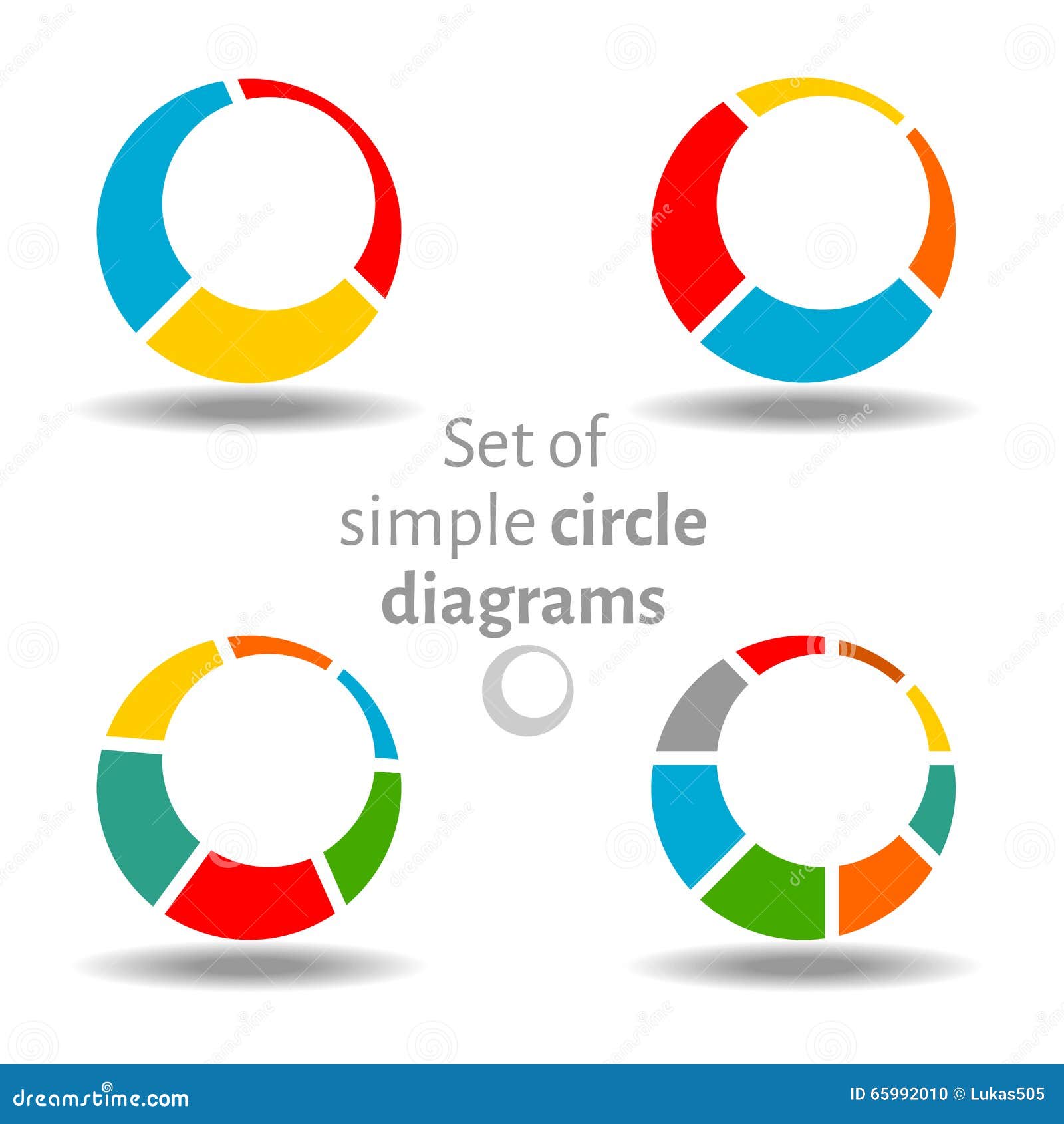 Set of circle diagrams stock vector. Illustration of pattern - 65992010