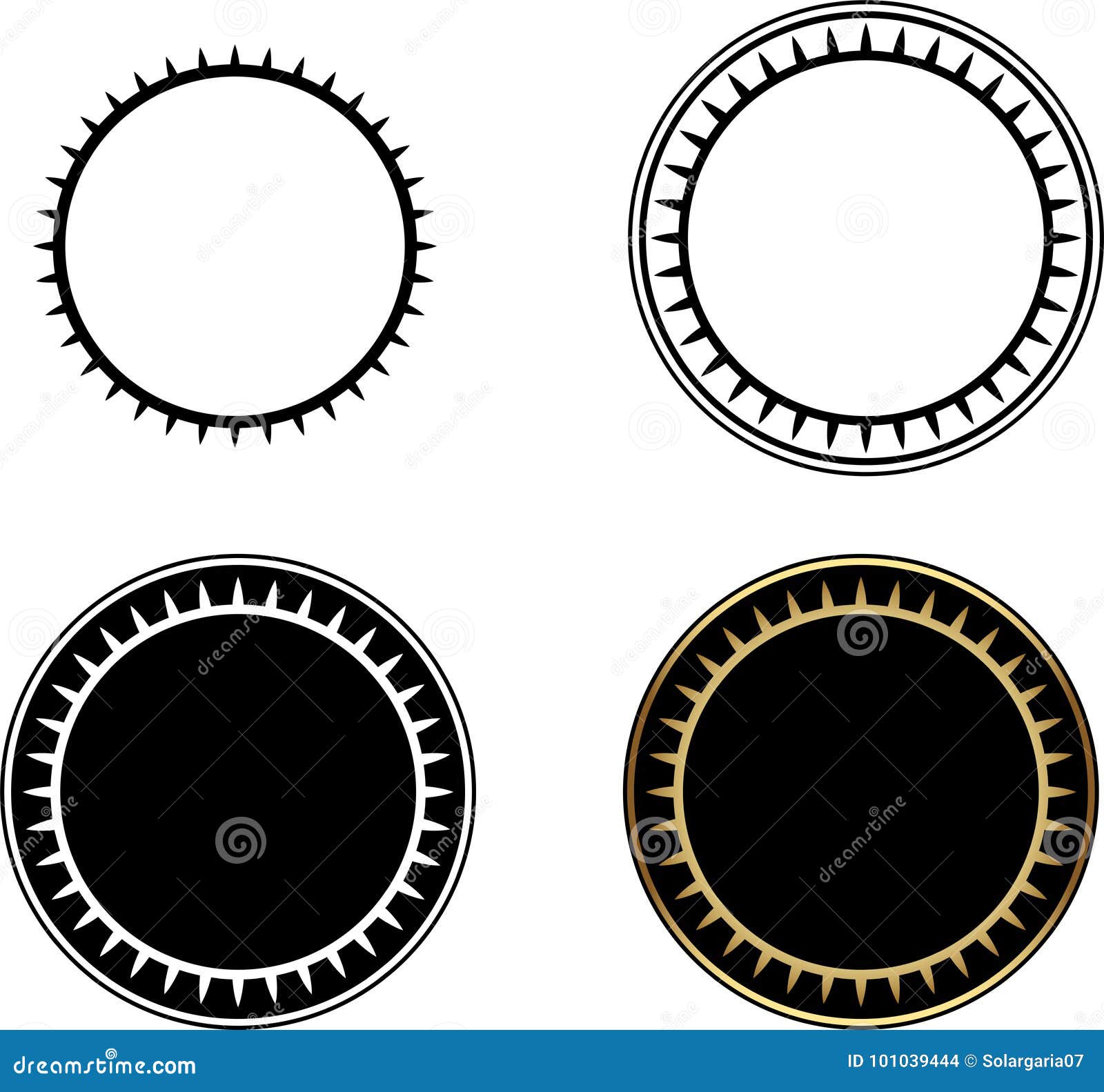 Set of Circle Frames-vector Illustration Stock Vector - Illustration of ...