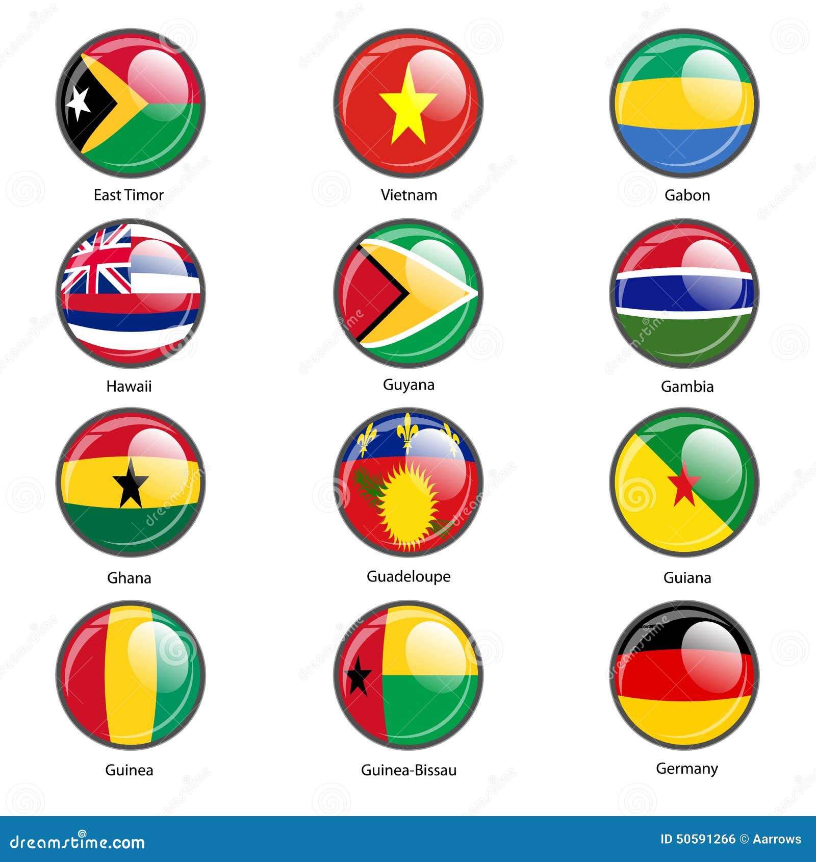 Set Circle Icon Flags of World Sovereign States Stock Vector ...