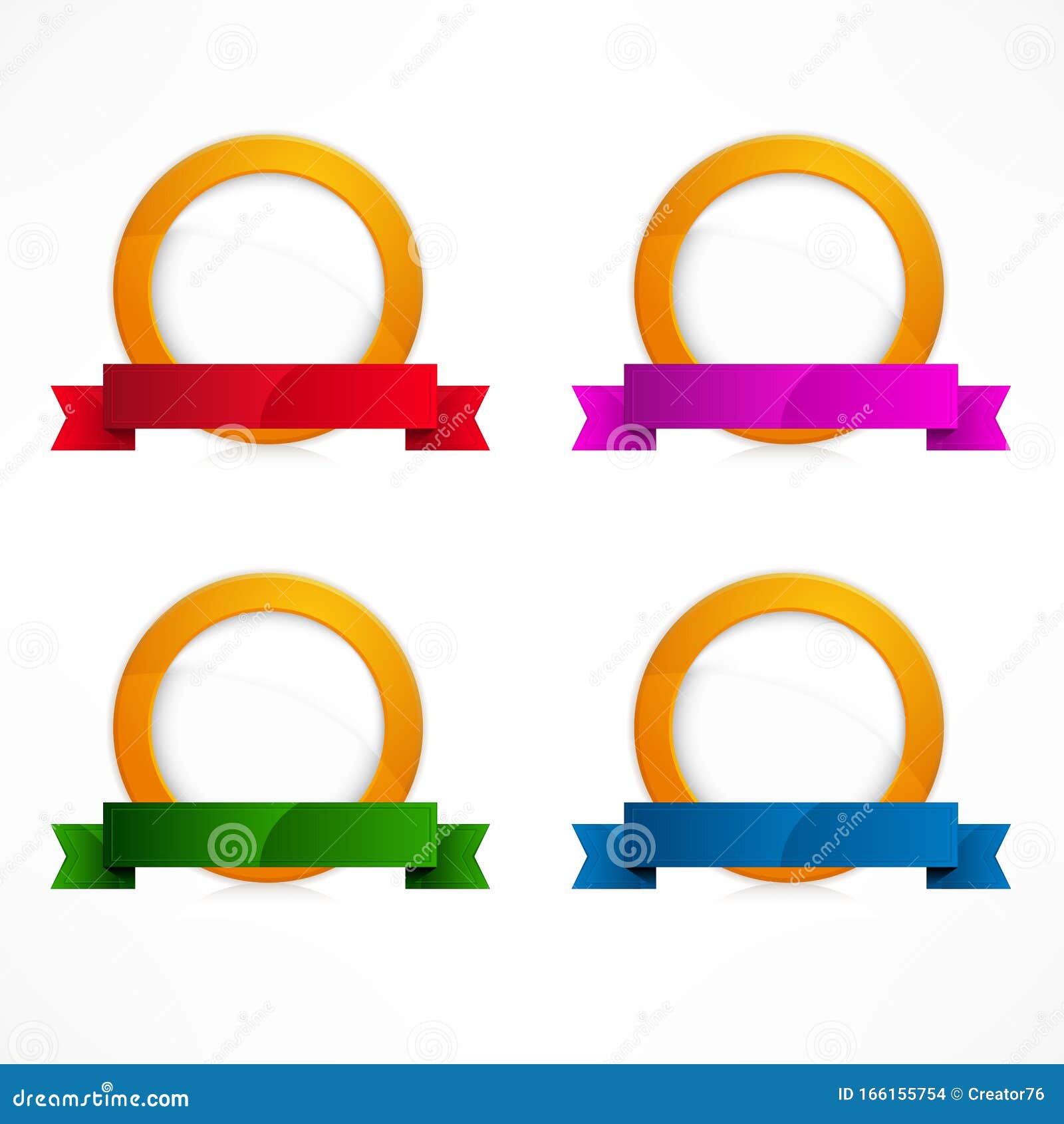 Set of Circle Labels on White. Vector Illustration. Stock Vector ...