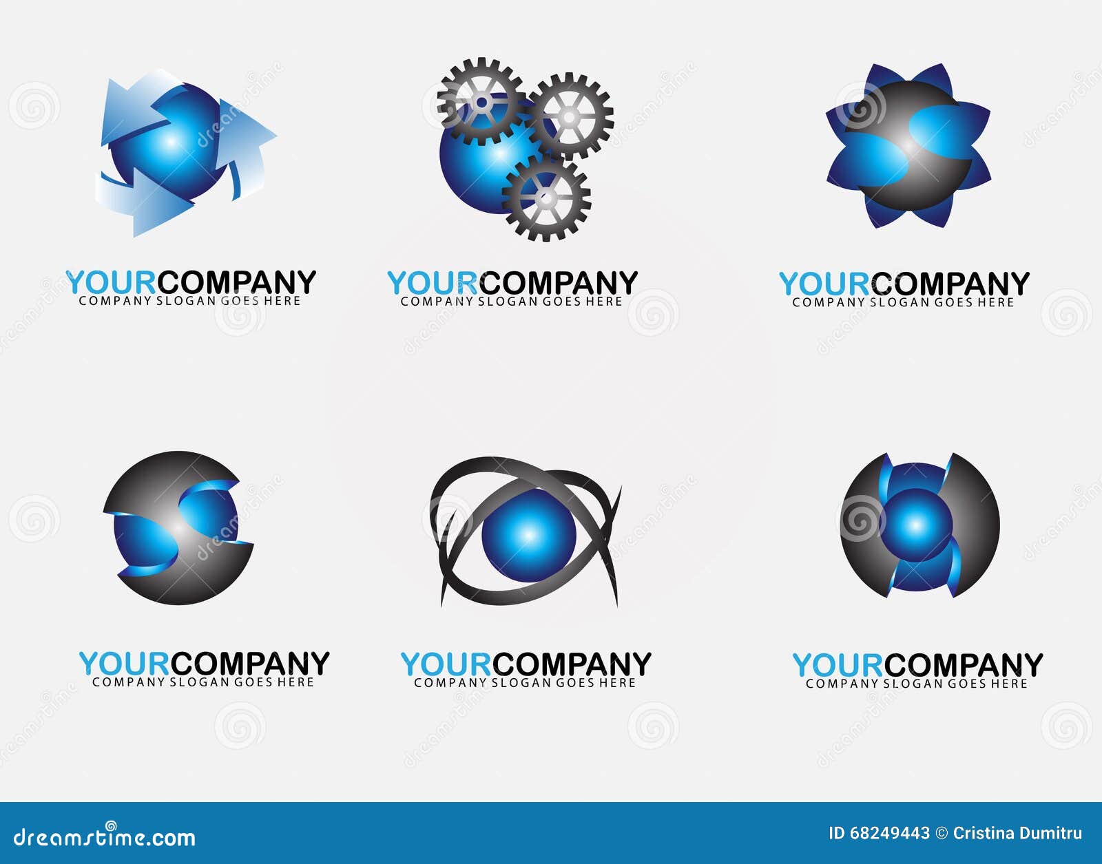 Set circle logo design stock vector. Illustration of icon - 68249443