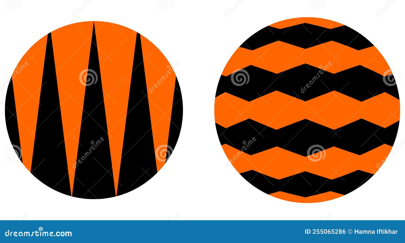 Set of Circle Shape Elements, Black and Orange Background Stock Vector ...