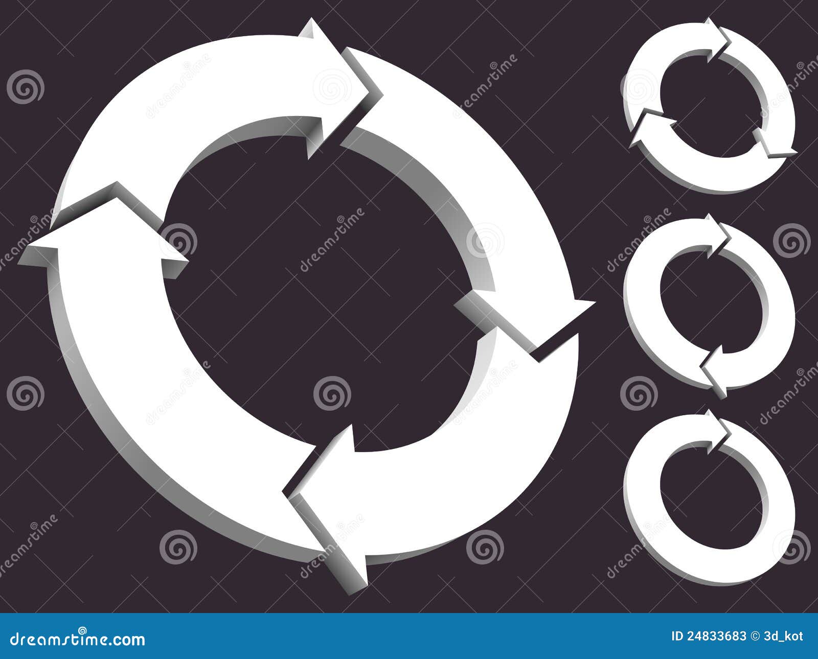 Set of circular arrows 3D stock vector. Illustration of direction ...