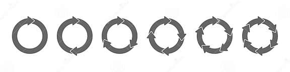 Set of Circular Arrows. Circular Motion Stock Vector - Illustration of ...