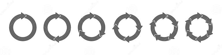 Set of Circular Arrows. Circular Motion Stock Vector - Illustration of ...
