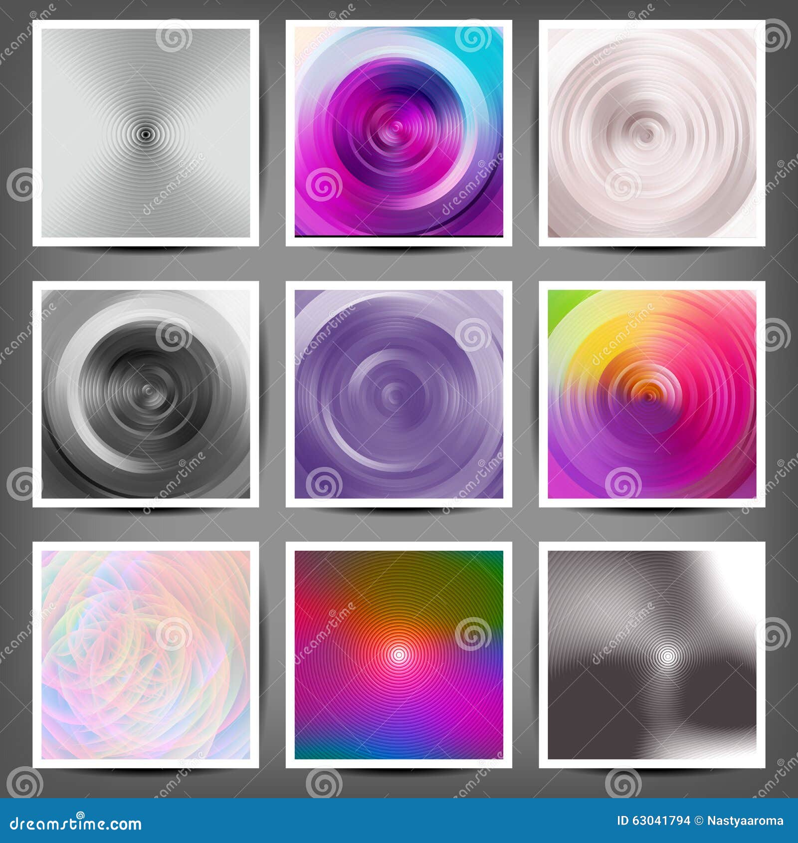 Set of Circular Backgrounds. Vector Illustration Stock Illustration ...