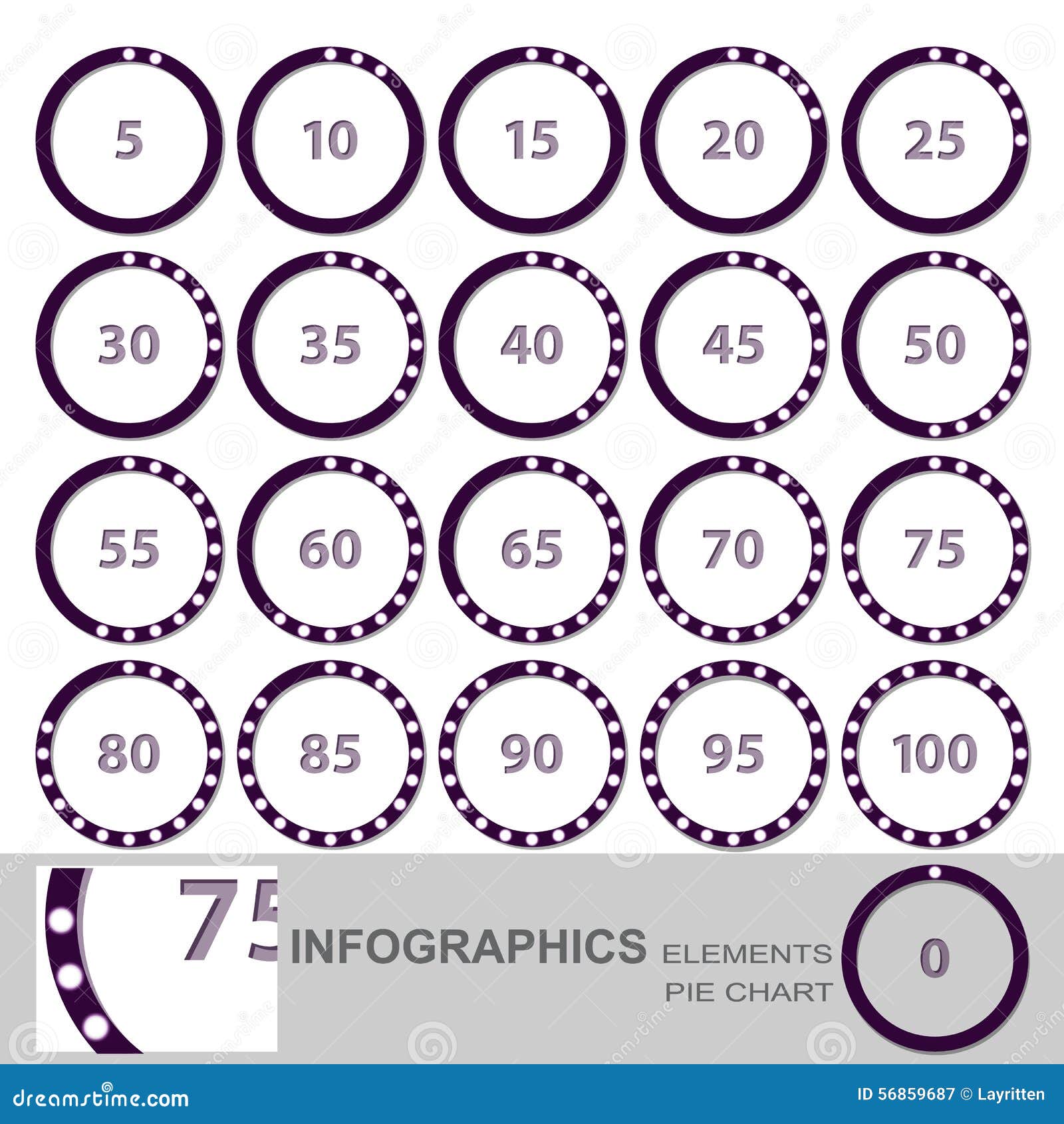Set Circular Diagrams with Different Interest Data Stock Vector ...