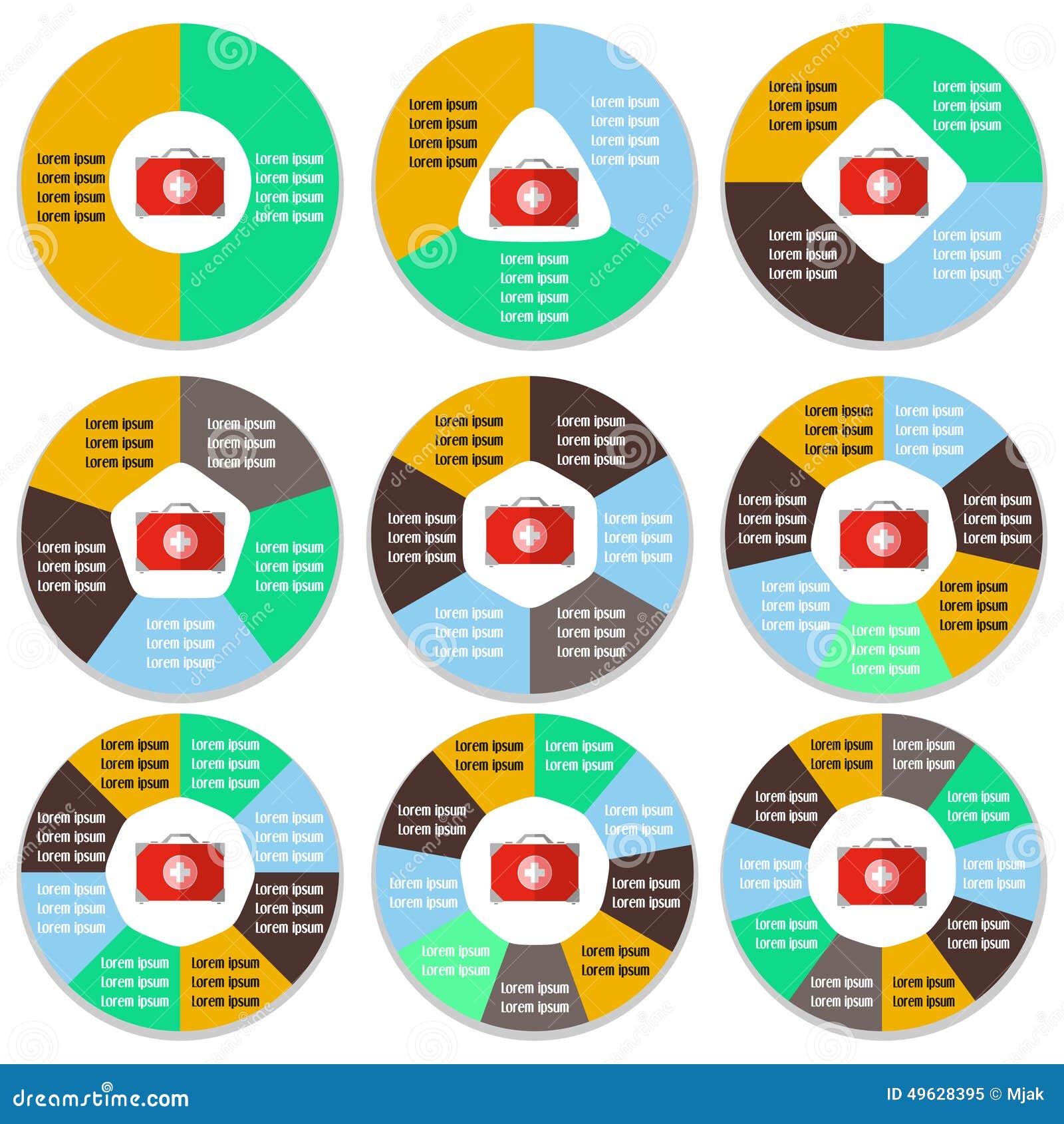 Set of Circular Medical Infographic Templates Stock Vector ...