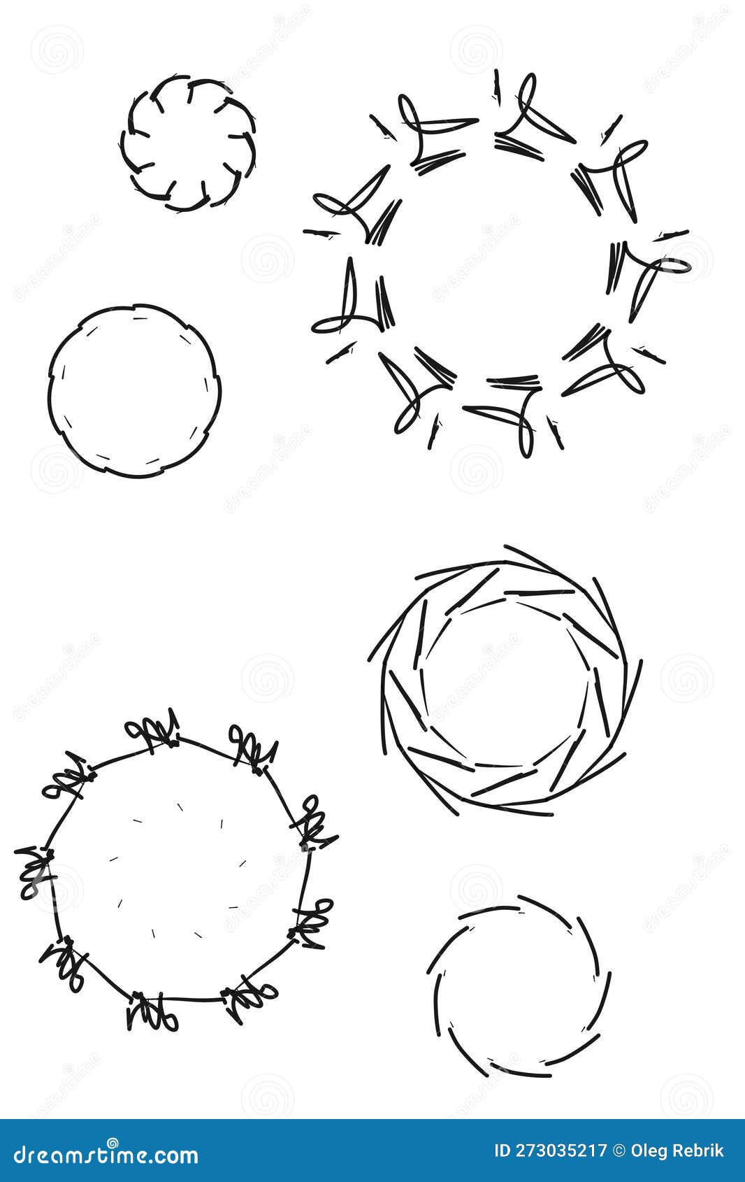 Set of Circular and Radial Abstract Design Elements, Frames Stock ...